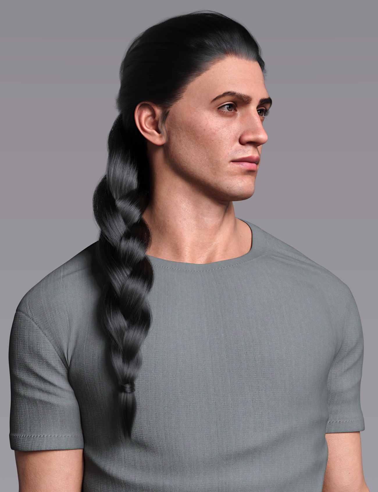 dForce Voluminous Side Braid for Genesis 9 | Daz 3D