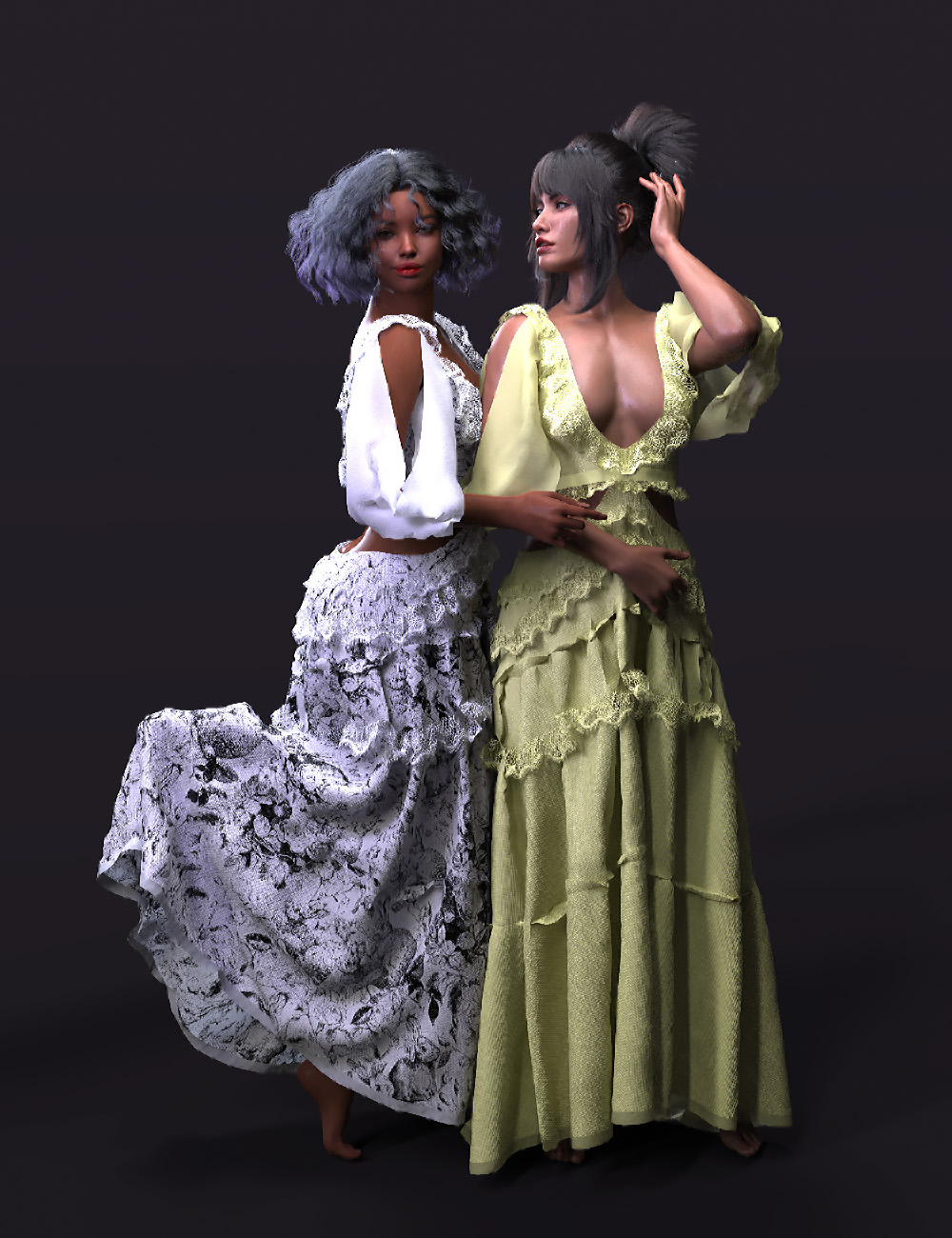 dForce Draped Sundress for Genesis 9 | Daz 3D