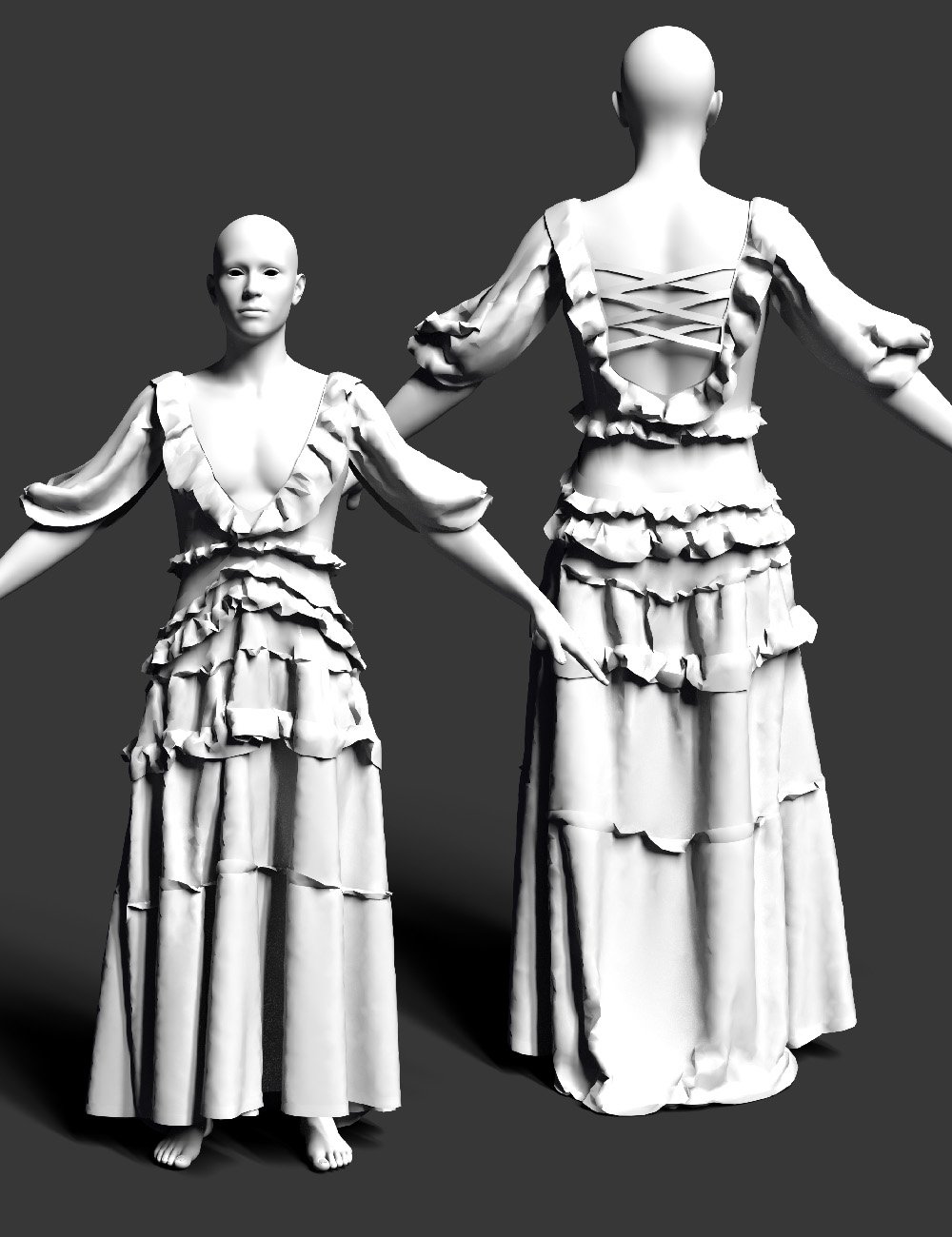 dForce Draped Sundress for Genesis 9 | Daz 3D