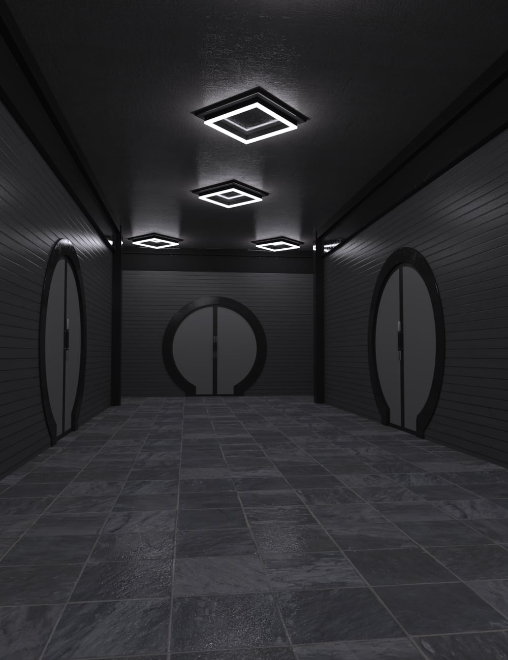 Dystopian Hallway Scene | Daz 3D