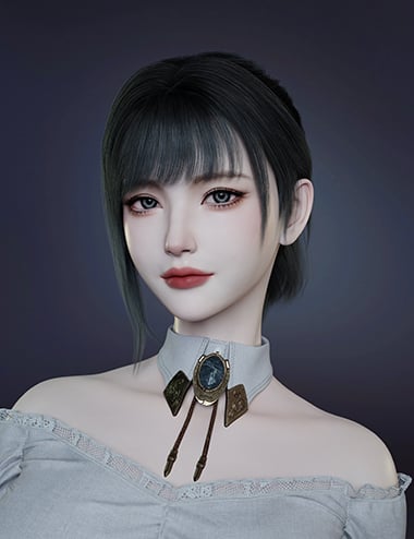 Noki Silent Grace Hair for Genesis 9 | Daz 3D