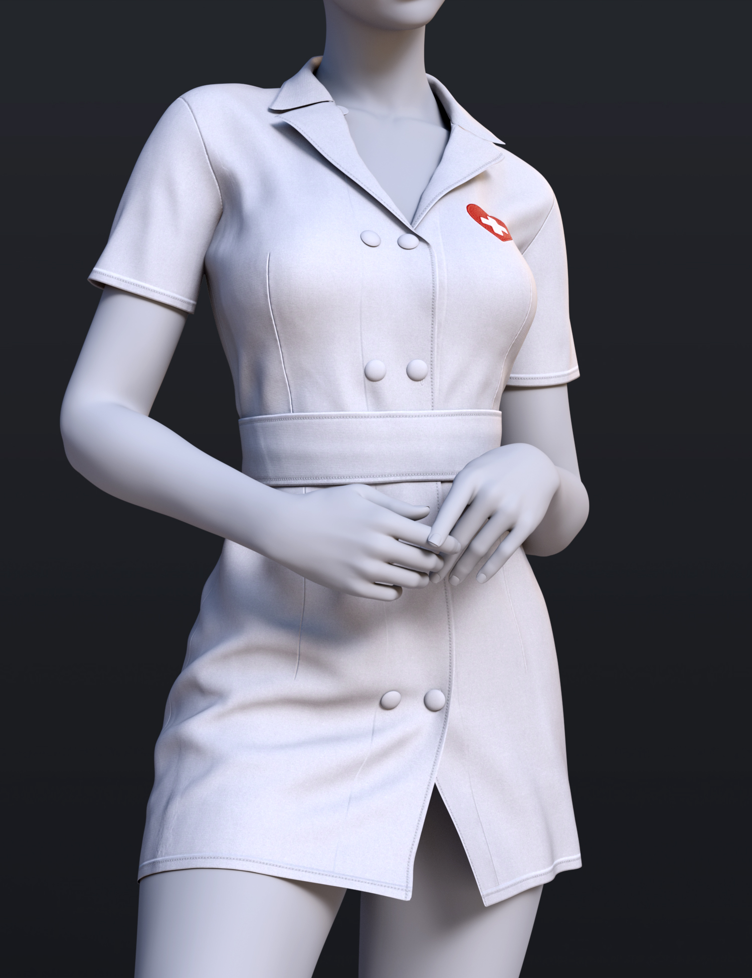 dForce BS Nurse Uniform Outfit for Genesis 9 | Daz 3D