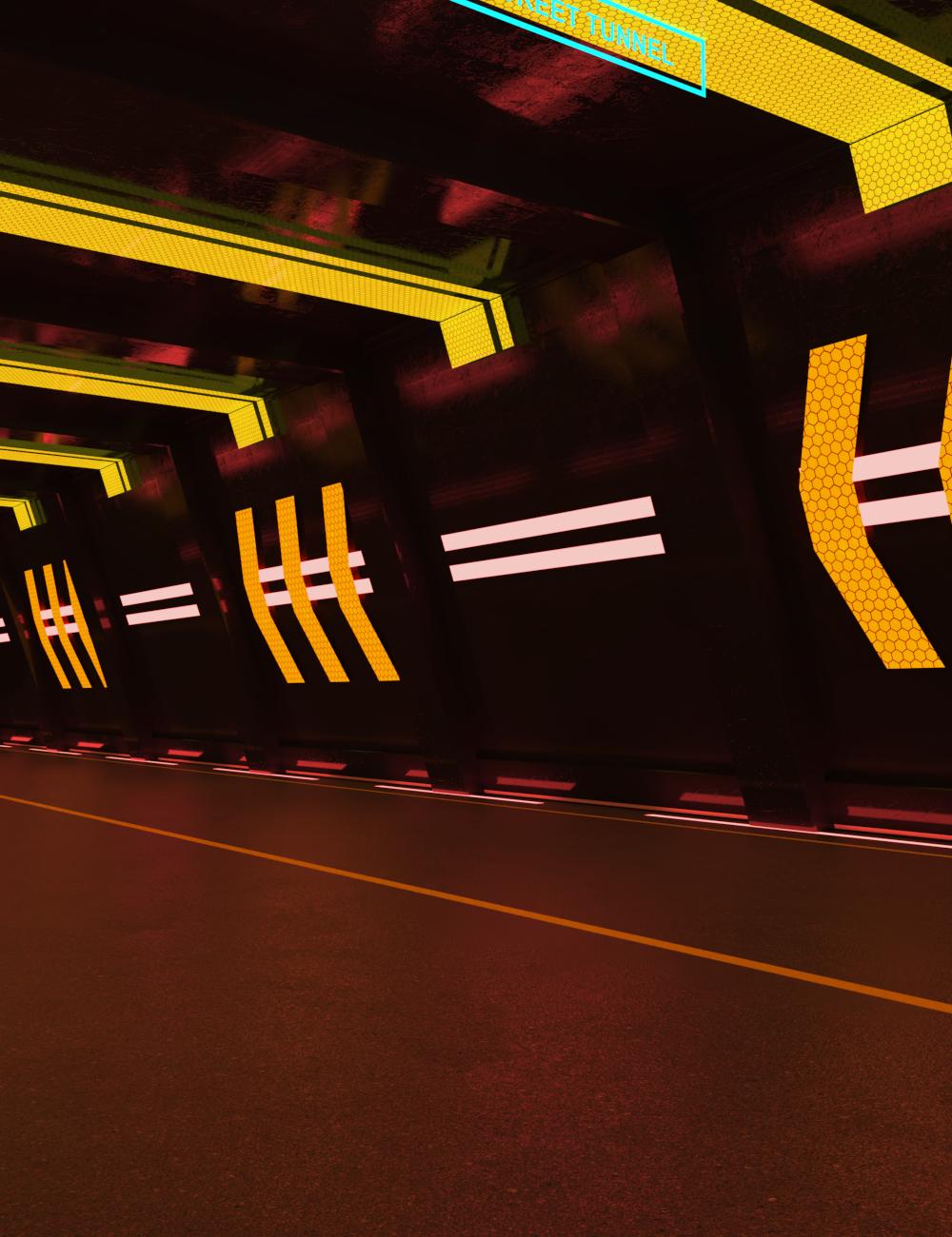 Cyber Road Tunnel | Daz 3D