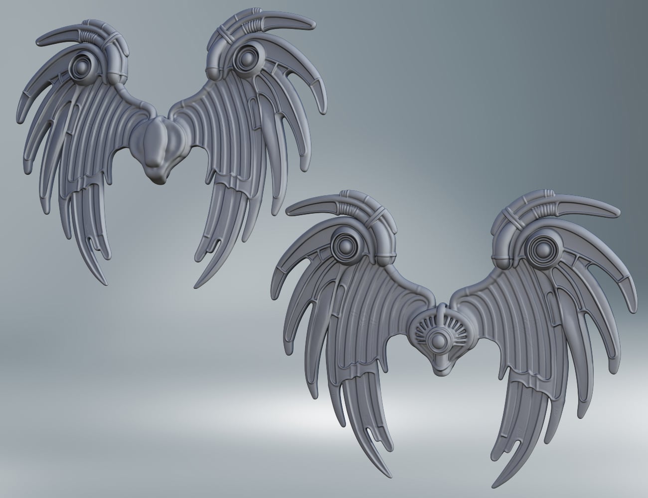 BioMech Demon Wings for Genesis 9 Genesis 8 and Genesis 3 | Daz 3D