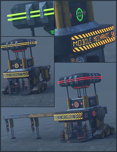 The Cog Regime Mobile Mechanic Shop | Daz 3D
