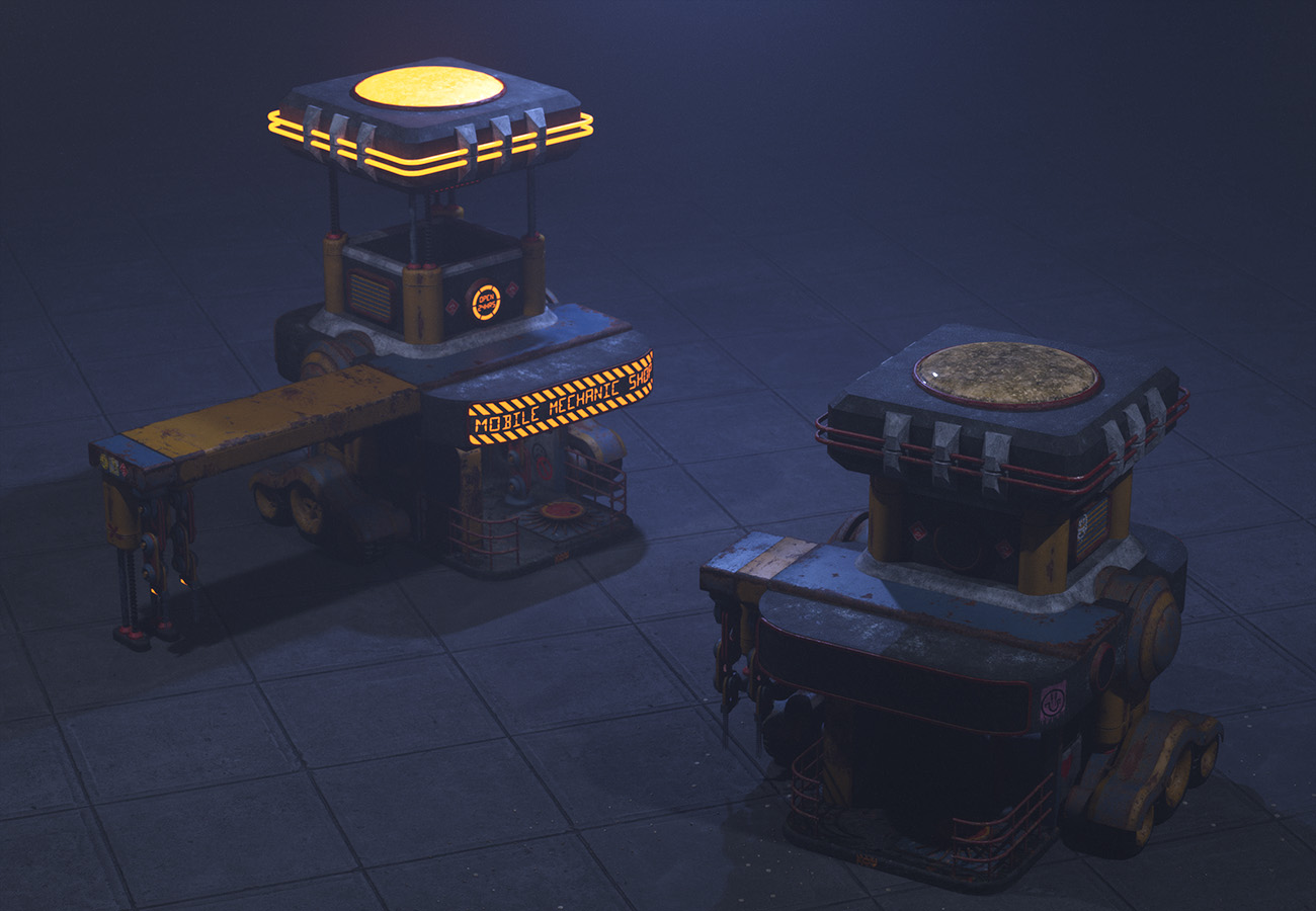 The Cog Regime Mobile Mechanic Shop | Daz 3D
