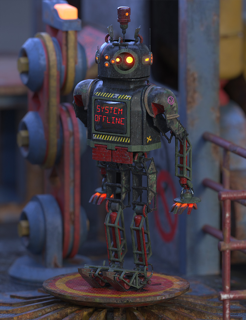 The Cog Regime Mobile Mechanic Shop | Daz 3D