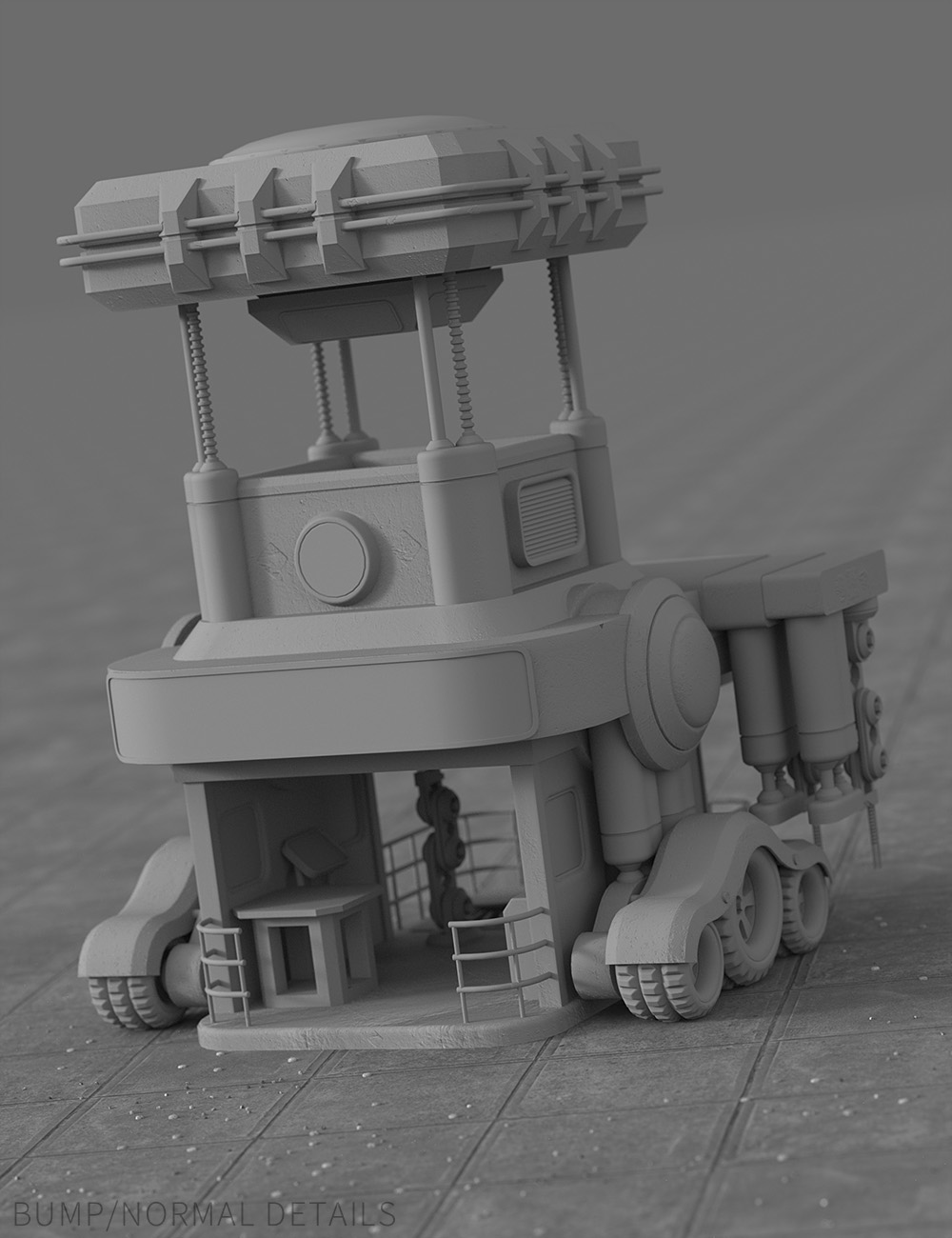 The Cog Regime Mobile Mechanic Shop | Daz 3D