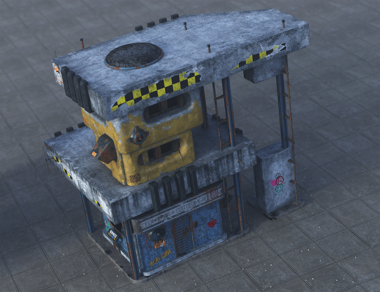 The Cog Regime Robot Repair Shop | Daz 3D