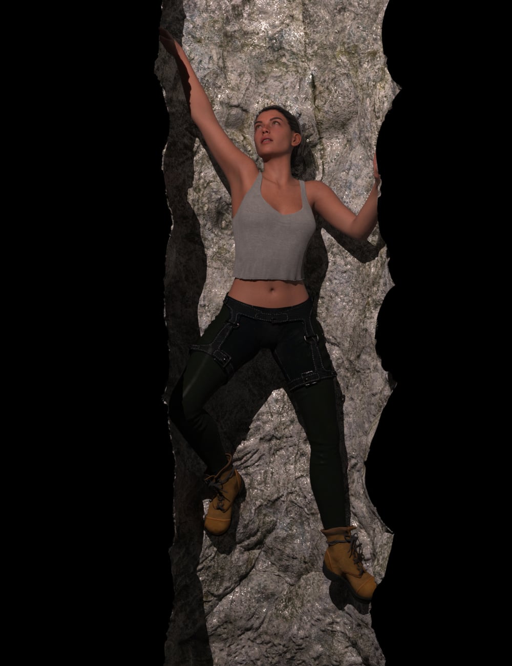 FM Cave Crawling Poses for Genesis 9 and 8 Female | Daz 3D
