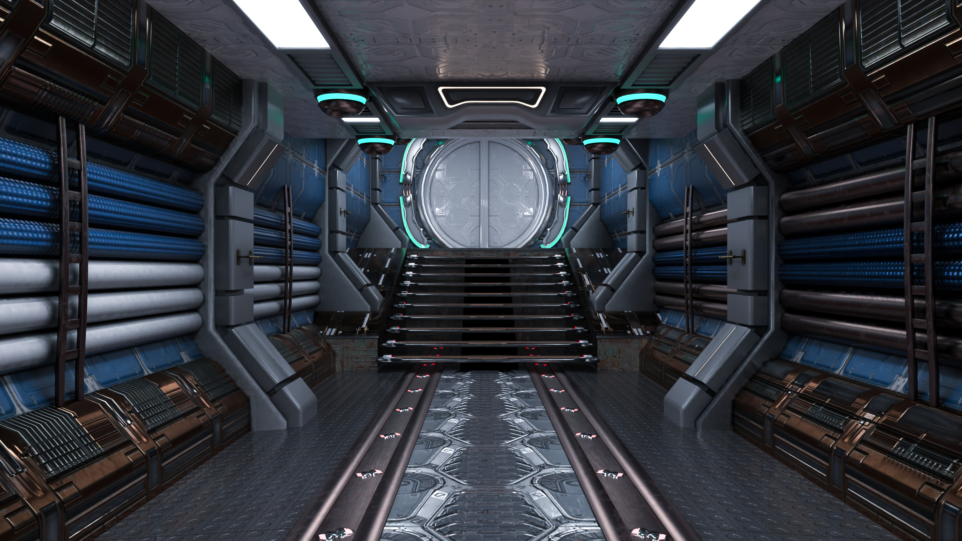 Futuristic Underground Hallway | Daz 3D