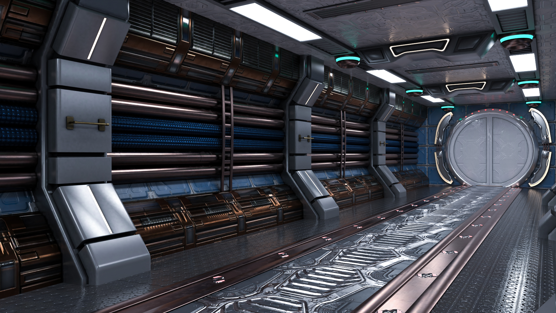 Futuristic Underground Hallway | Daz 3D