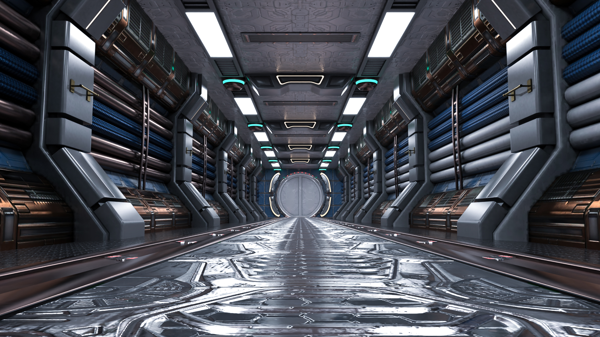 Futuristic Underground Hallway | Daz 3D
