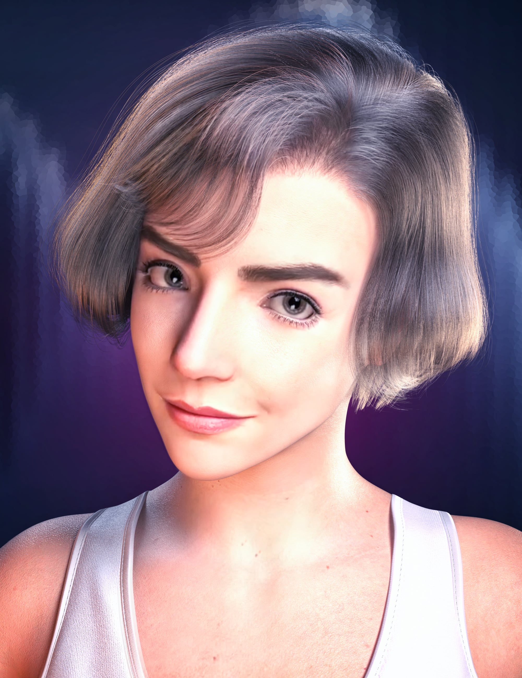 dForce Strand-Based FE Retro Bob Hair for Genesis 9 | Daz 3D