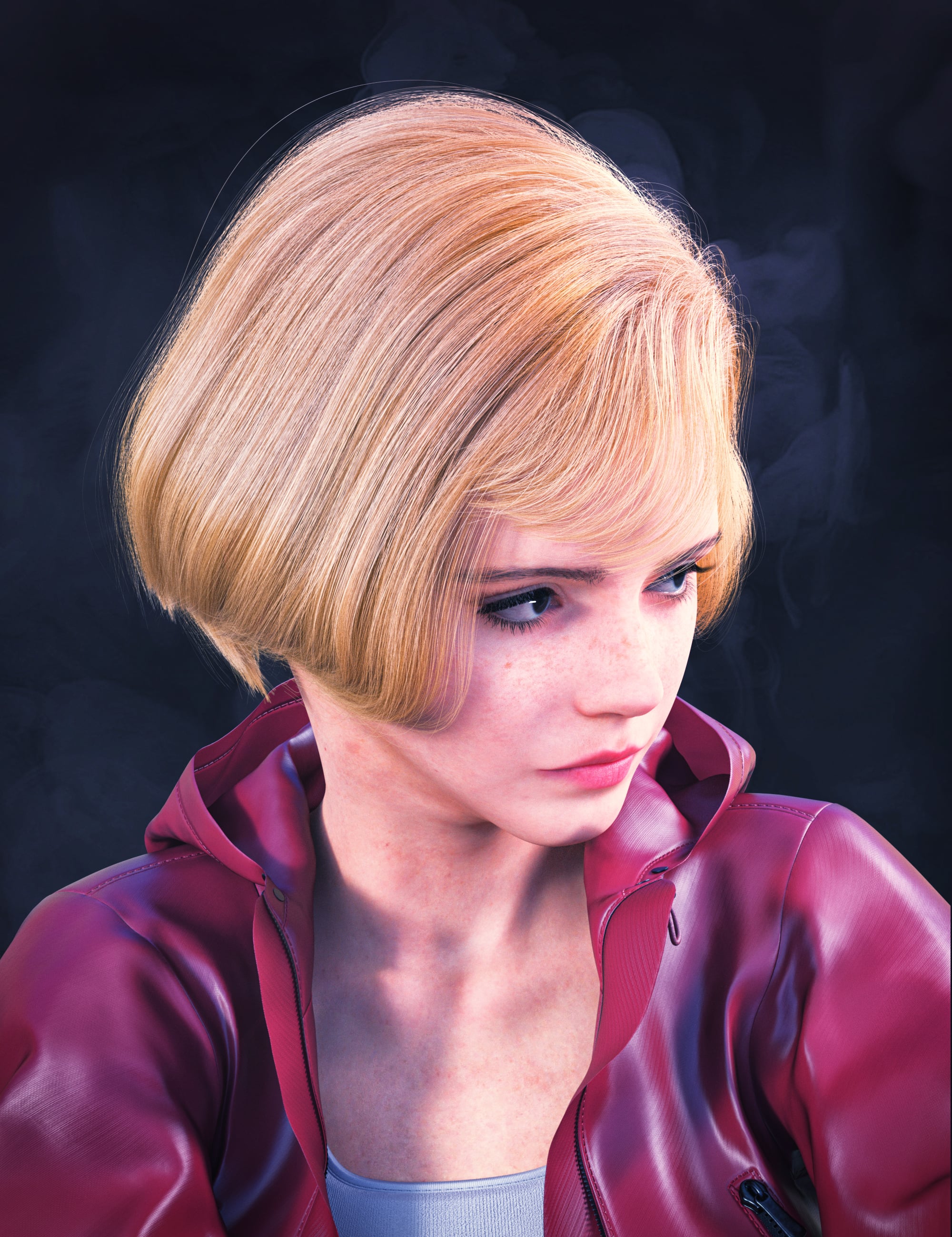dForce Strand-Based FE Retro Bob Hair for Genesis 9 | Daz 3D