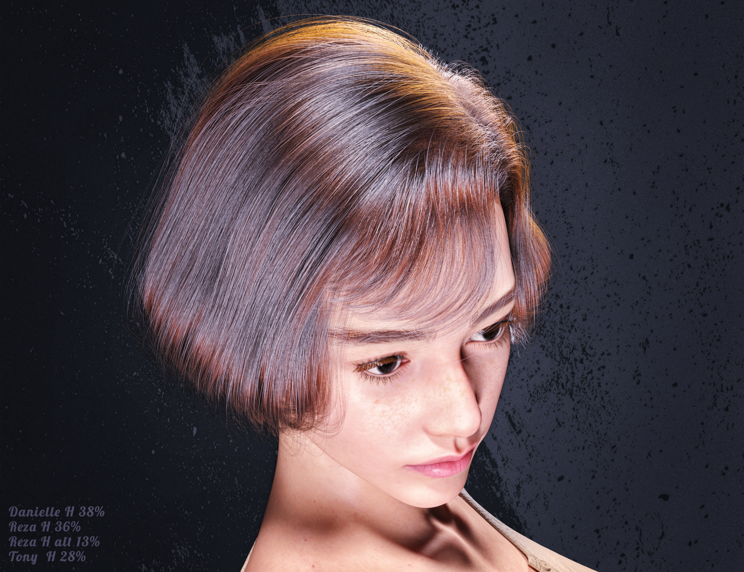 dForce Strand-Based FE Retro Bob Hair for Genesis 9 | Daz 3D