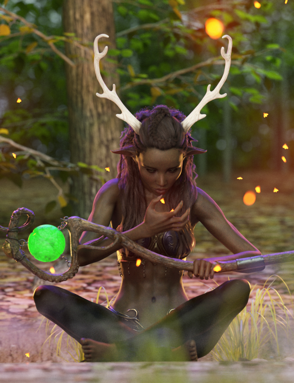 Dryad Realm Poses for Silvana | Daz 3D