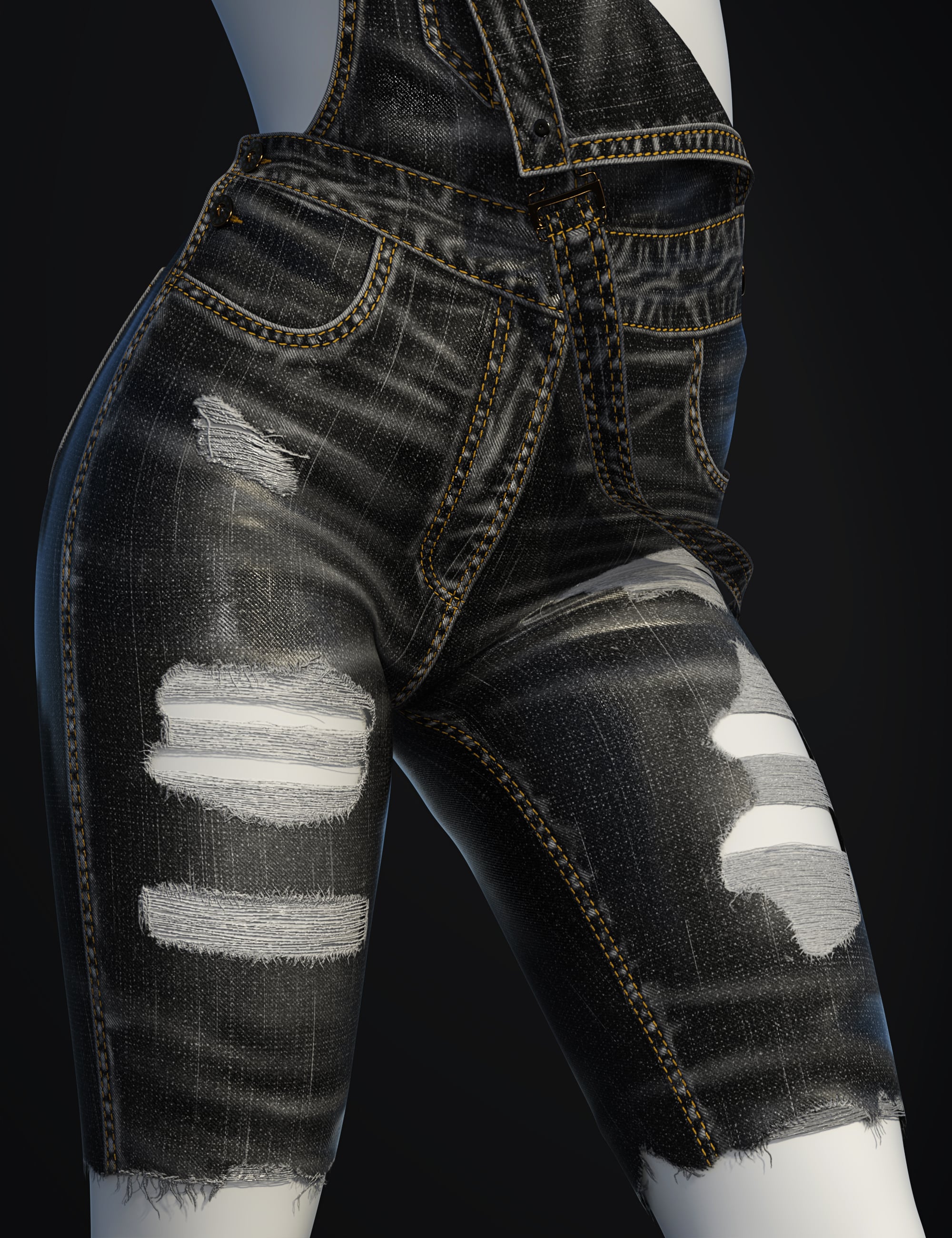 dForce SU Denim Overalls Collection for Genesis 9 | Daz 3D