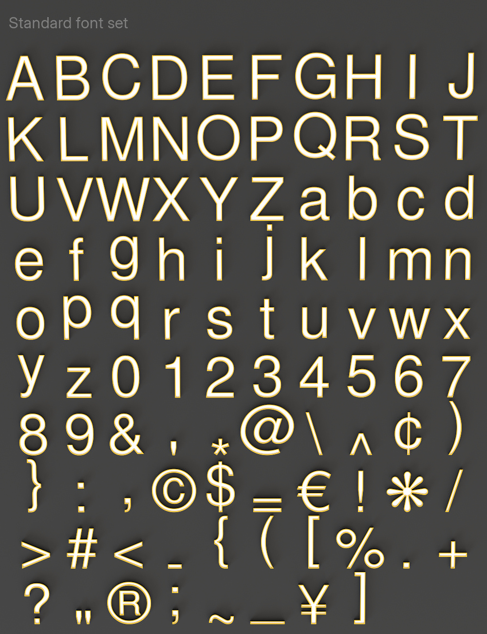 MMX 3D Fonts 01 - Merchant Resource ⋆ Freebies Daz 3D