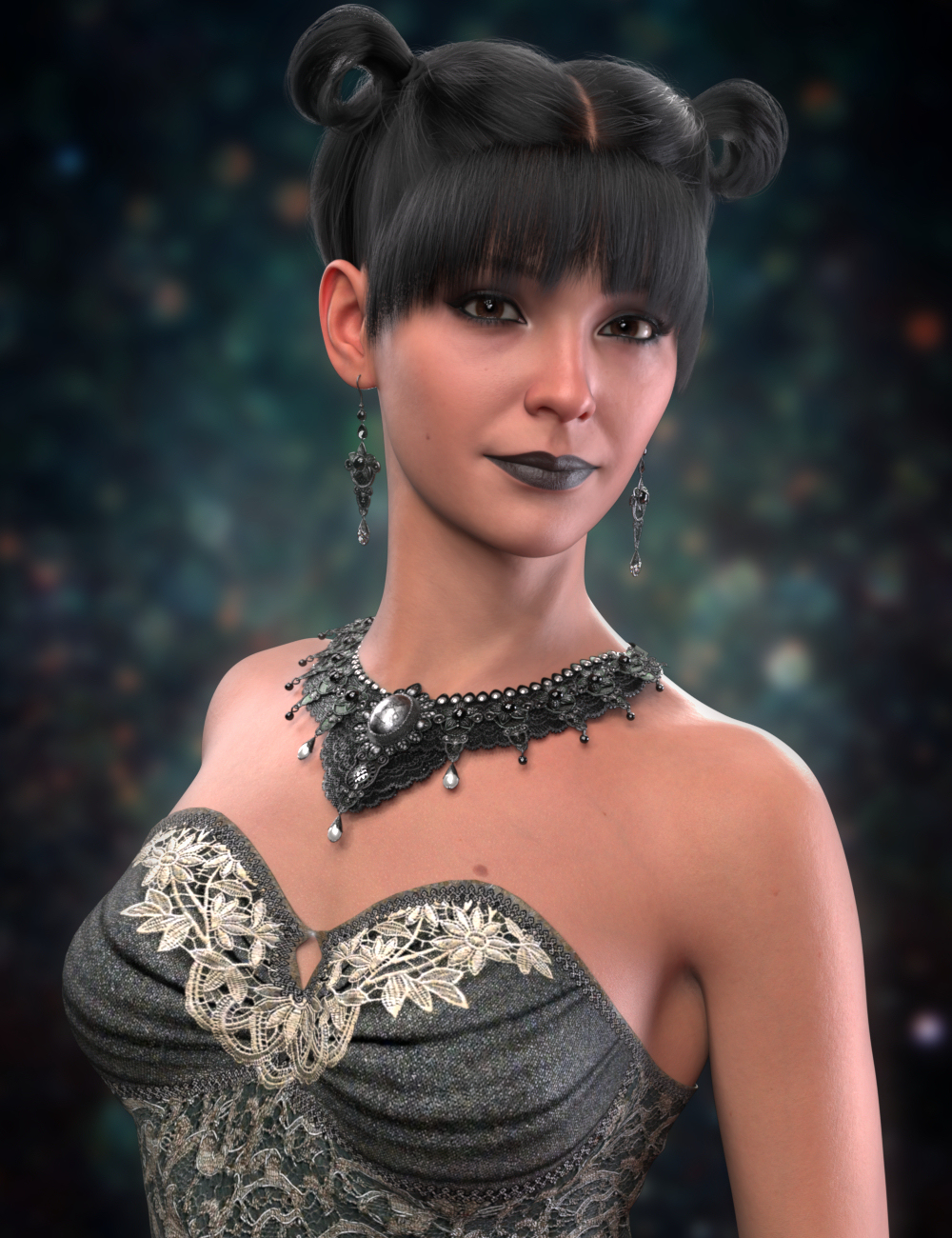 Candy Twists Hair for Genesis 9 | Daz 3D