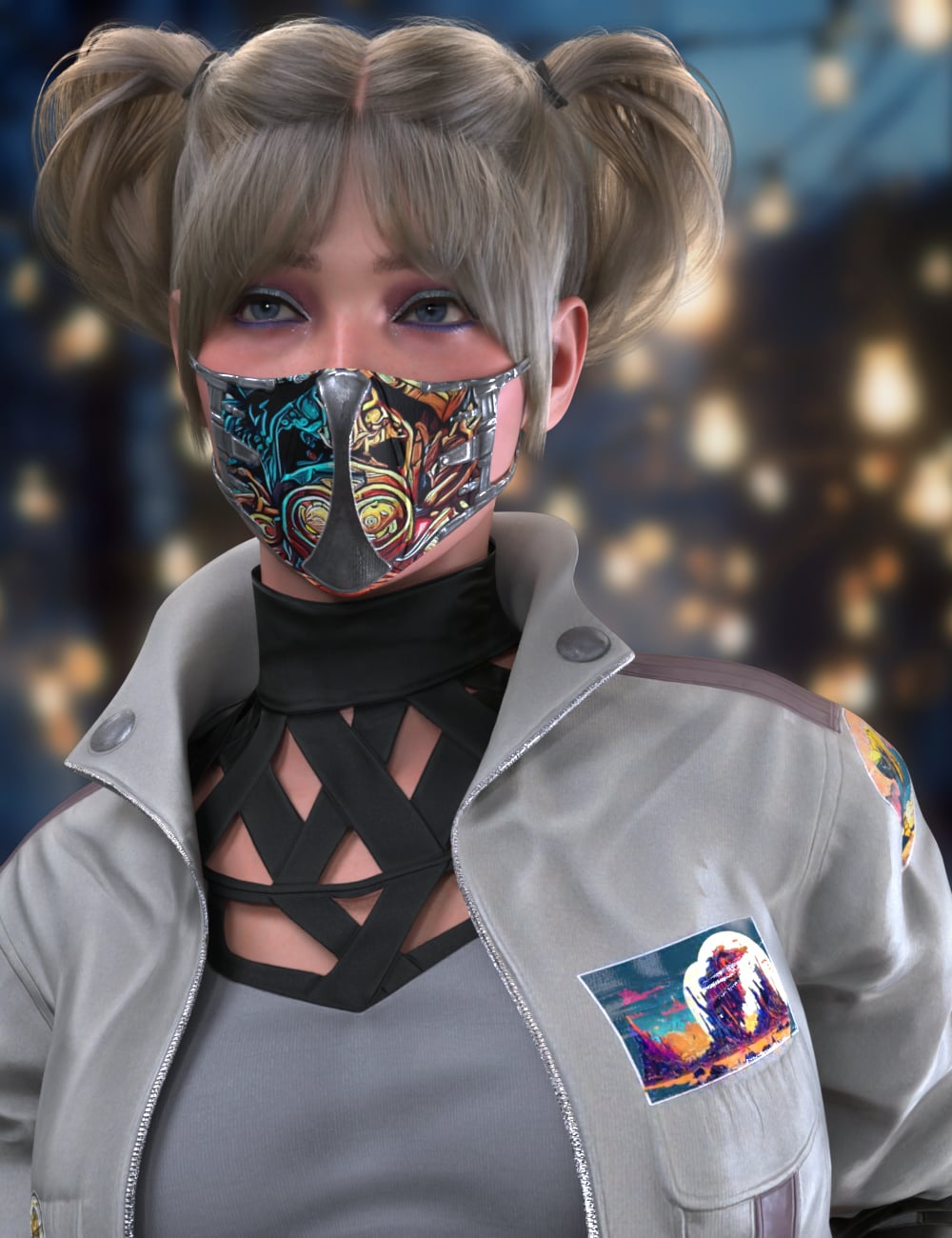 Candy Twists Hair for Genesis 9 | Daz 3D