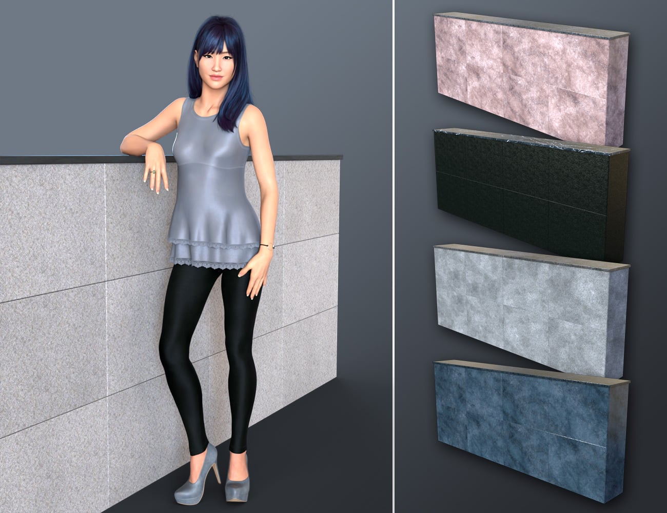 Modern Things To Lean On Texture Addon | Daz 3D