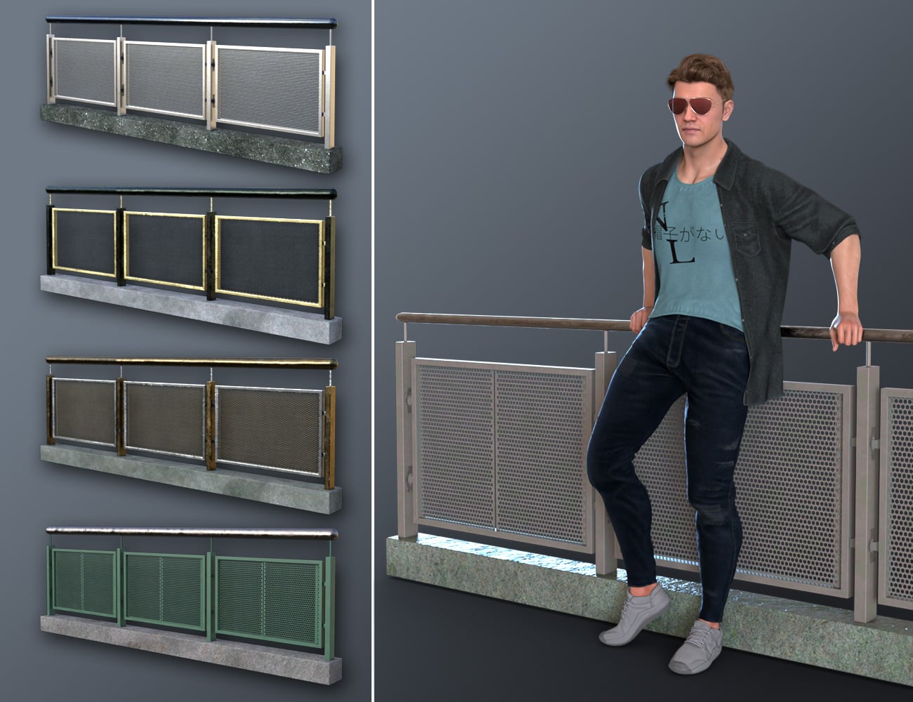Modern Things To Lean On Texture Addon | Daz 3D