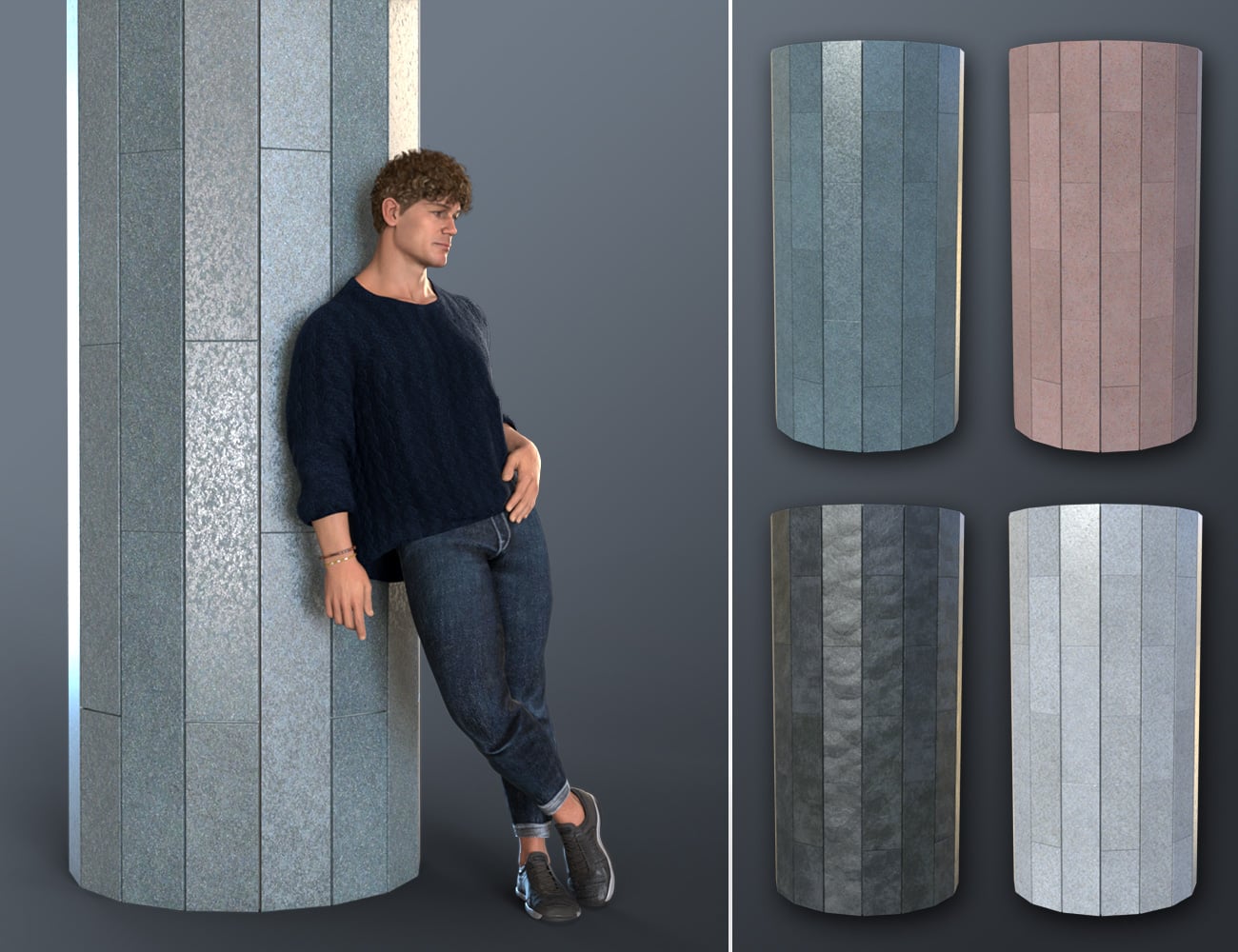 Modern Things To Lean On Texture Addon | Daz 3D