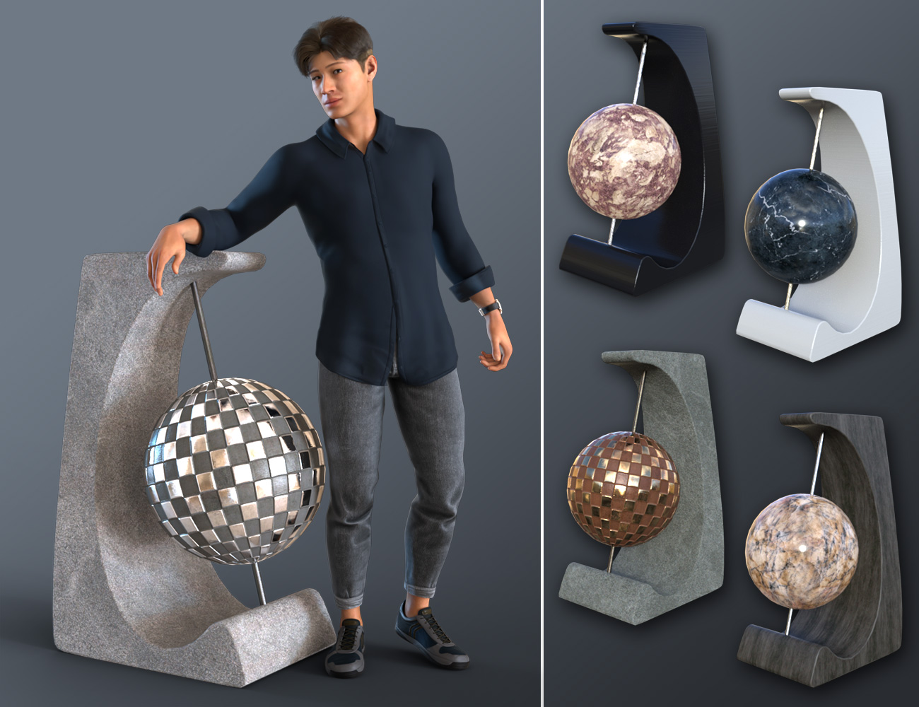 Modern Things To Lean On Texture Addon | Daz 3D