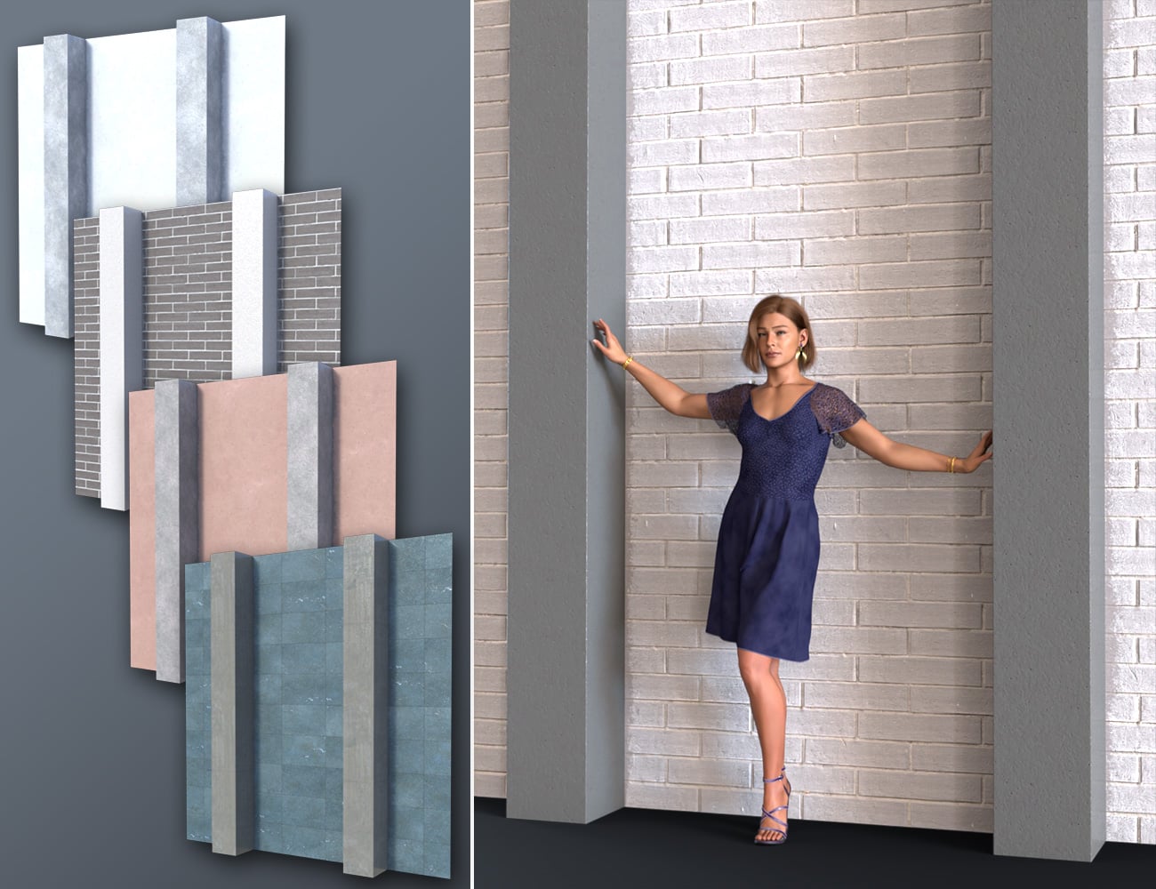 Modern Things To Lean On Texture Addon | Daz 3D