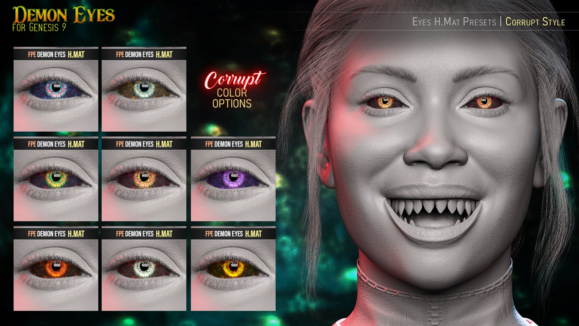FPE Demon Eyes for Genesis 9 | Daz 3D