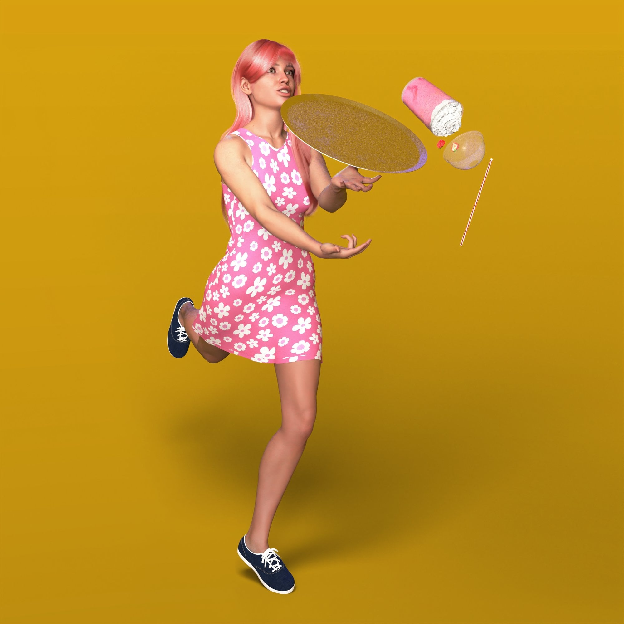 HT Drinking a Milkshake Poses and Prop for Genesis 9 | Daz 3D