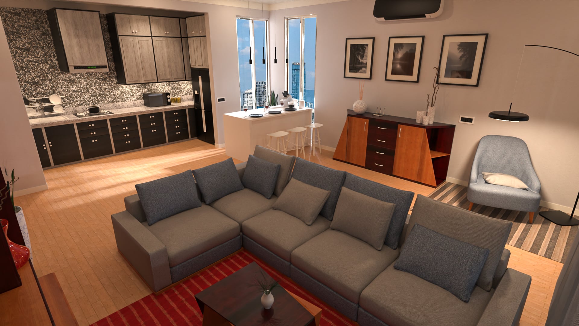 Stylish Apartment Interior | Daz 3D