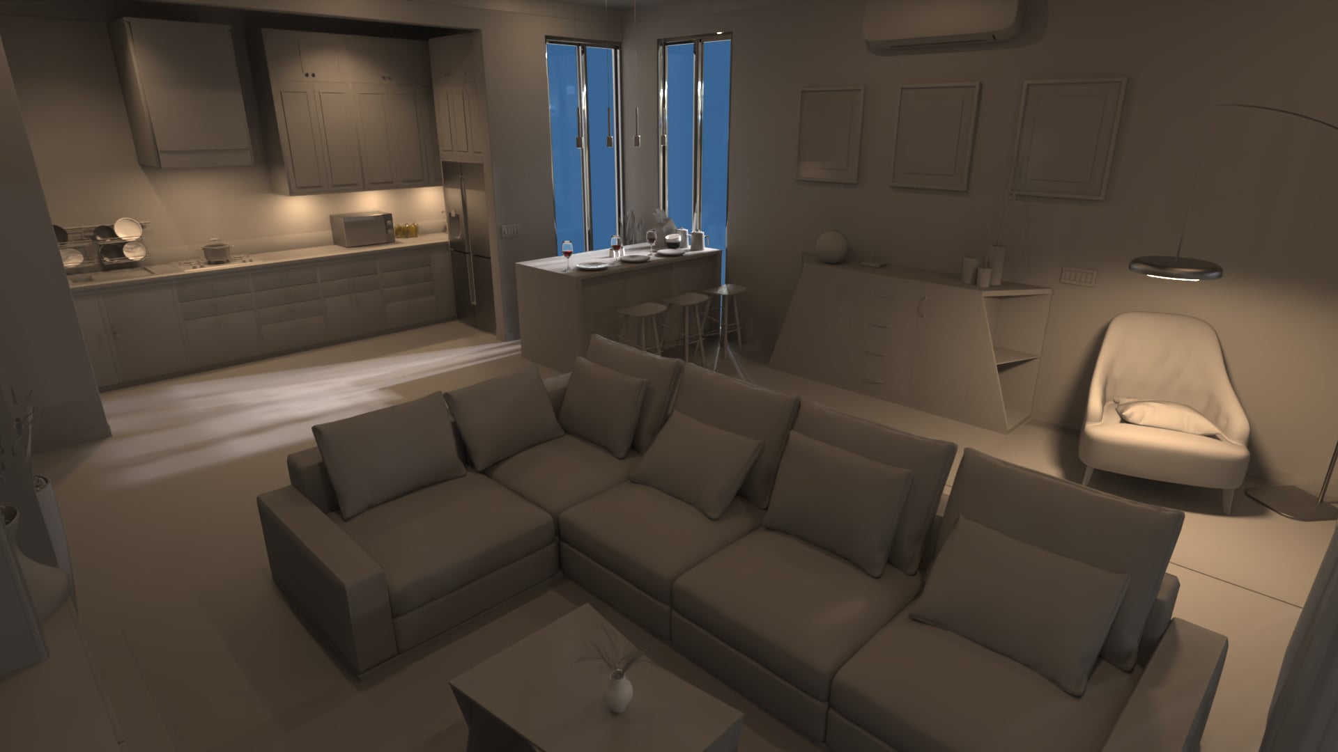 Stylish Apartment Interior | Daz 3D