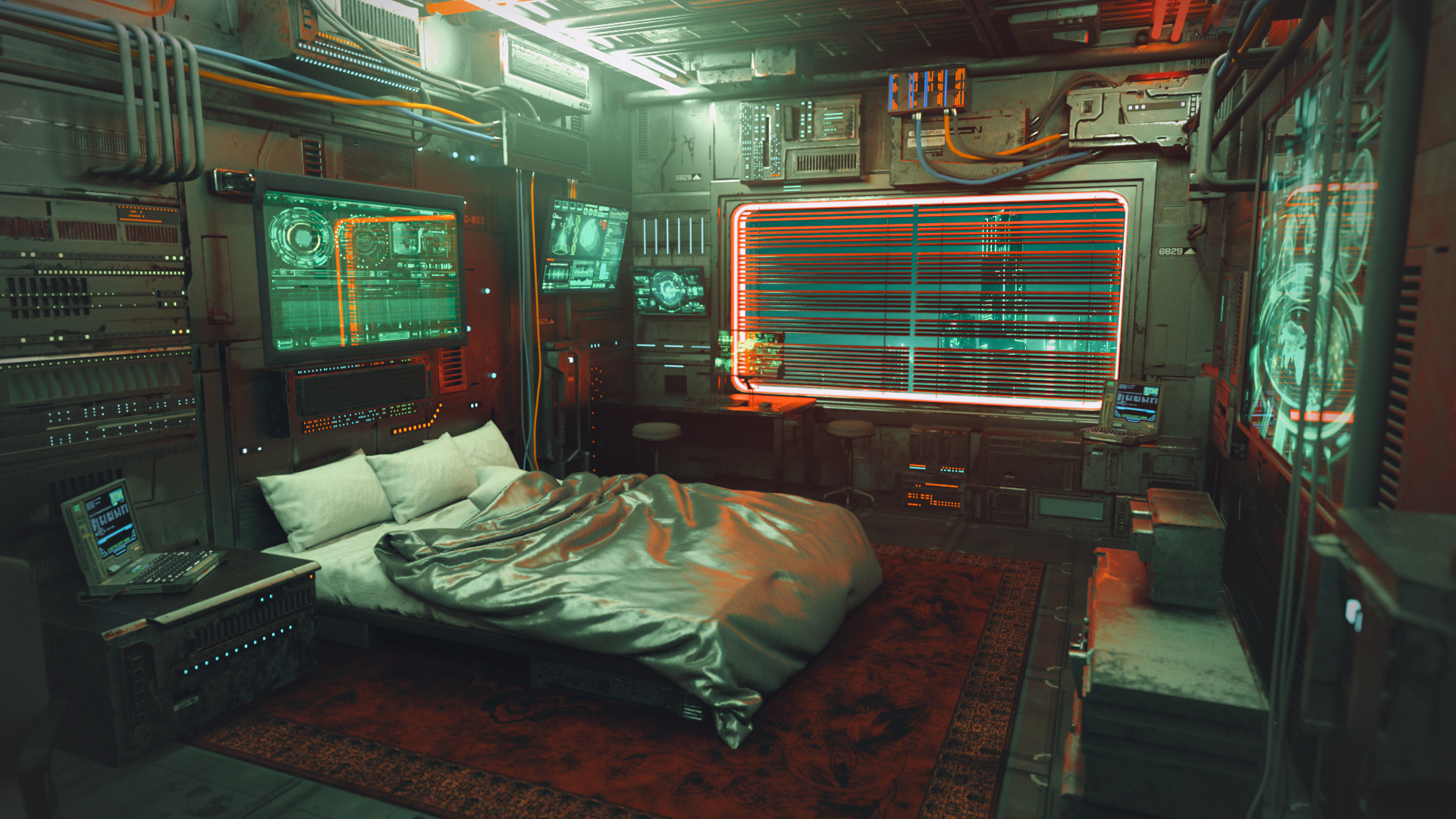 Polish Cyber Hacker Bedroom | Daz 3D