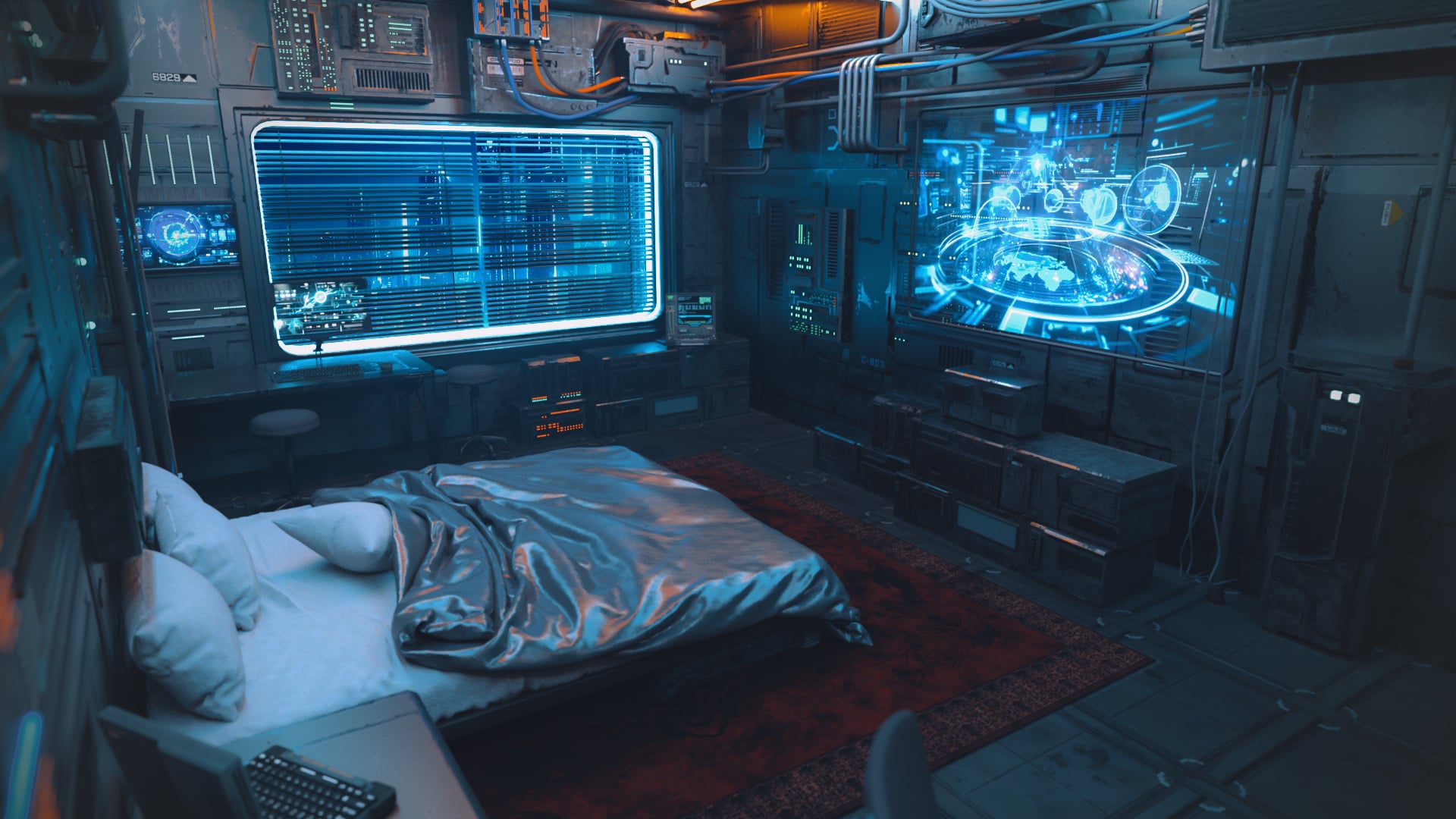 Polish Cyber Hacker Bedroom | Daz 3D