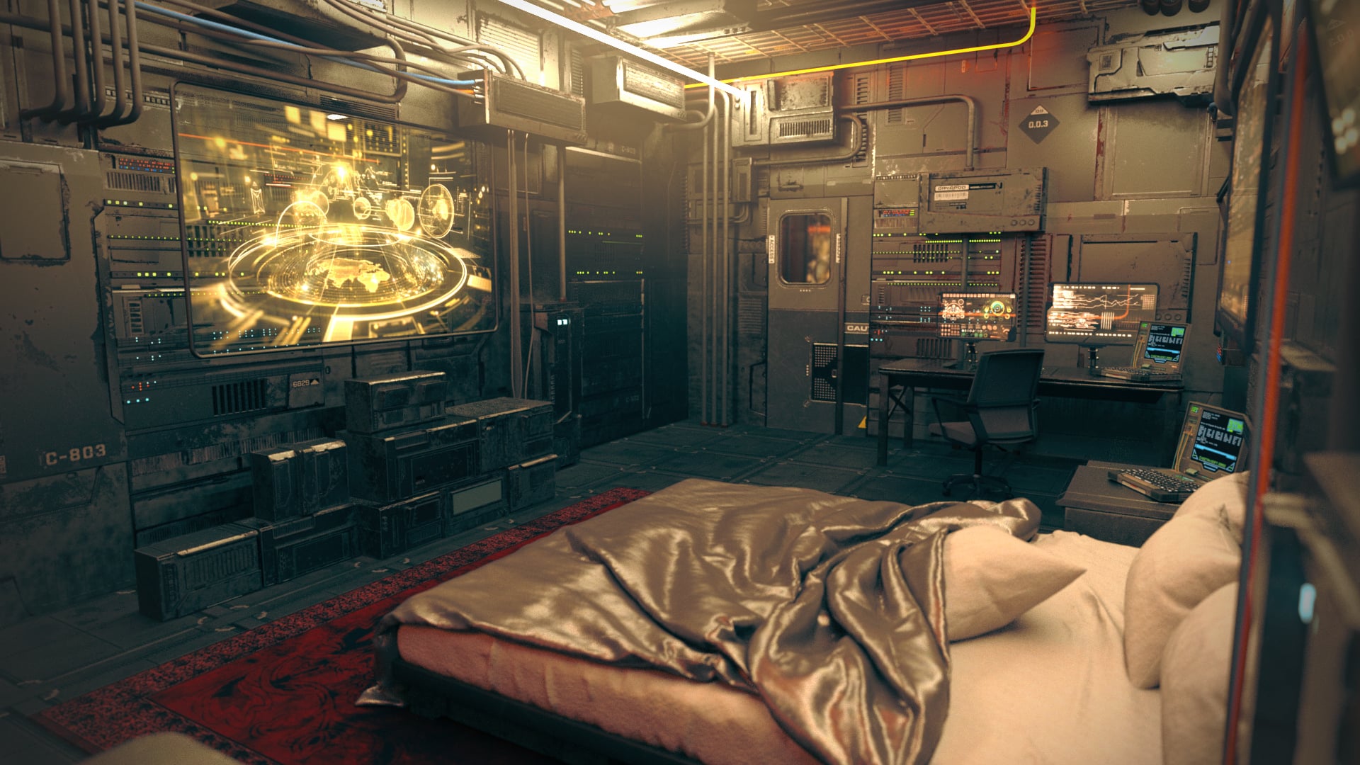 Polish Cyber Hacker Bedroom | Daz 3D