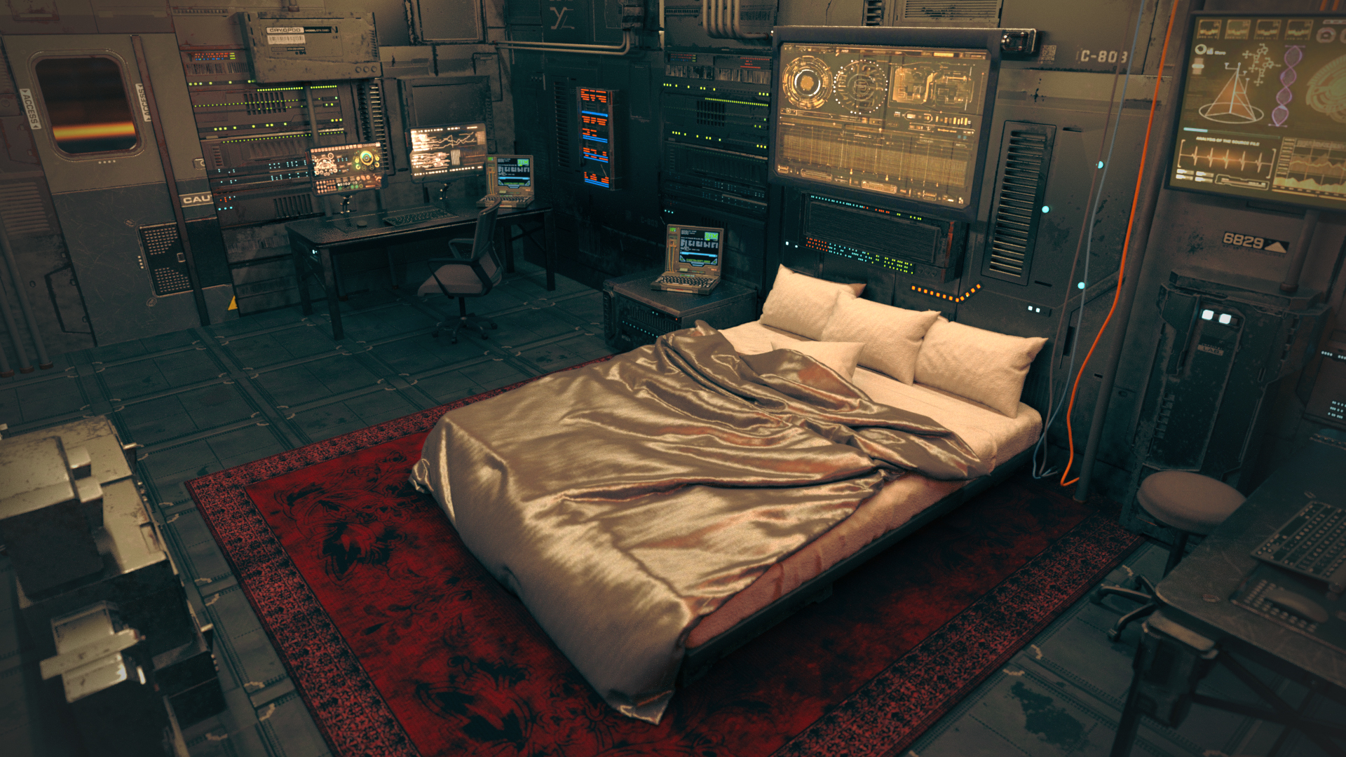 Polish Cyber Hacker Bedroom | Daz 3D