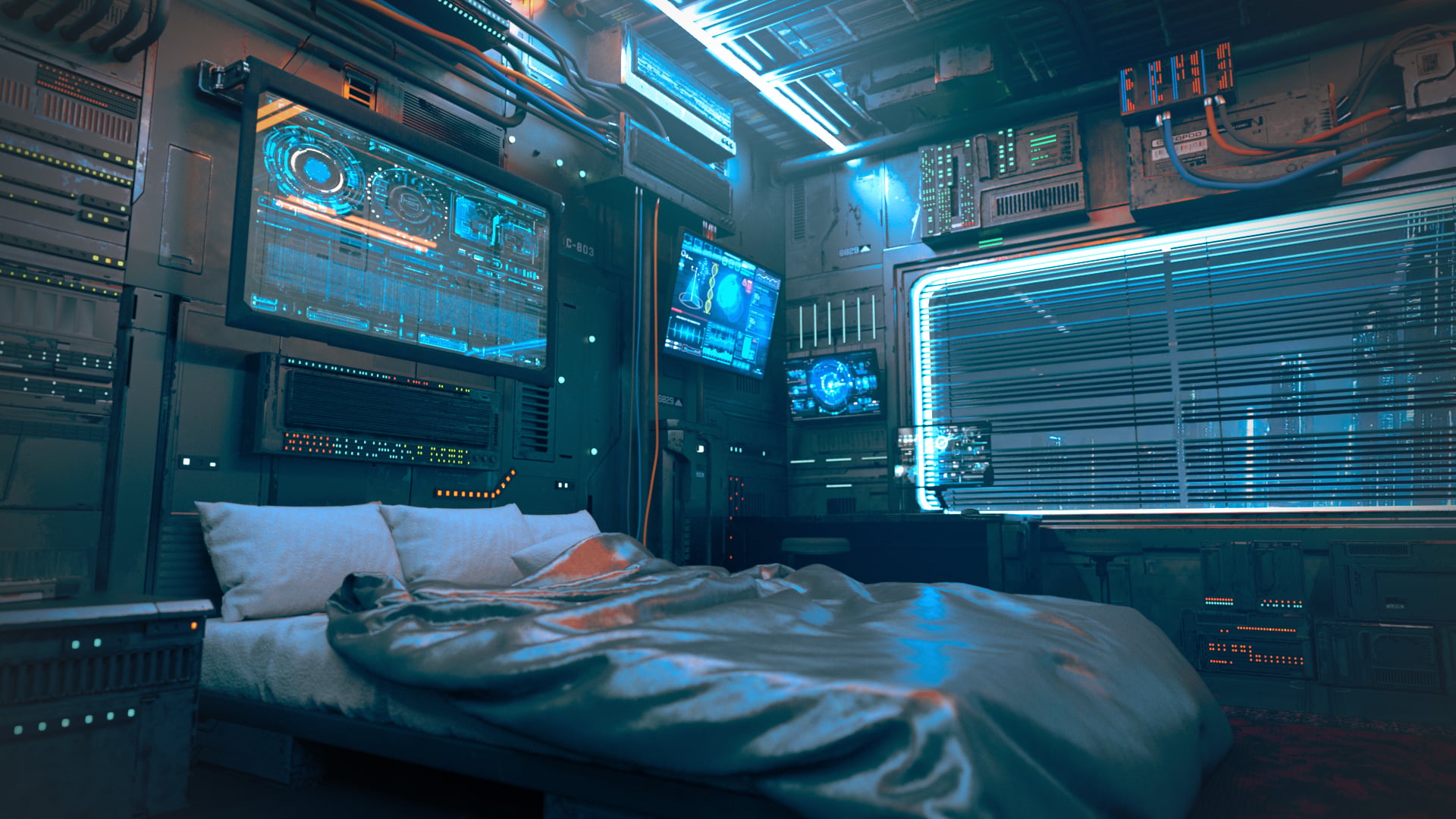Polish Cyber Hacker Bedroom | Daz 3D