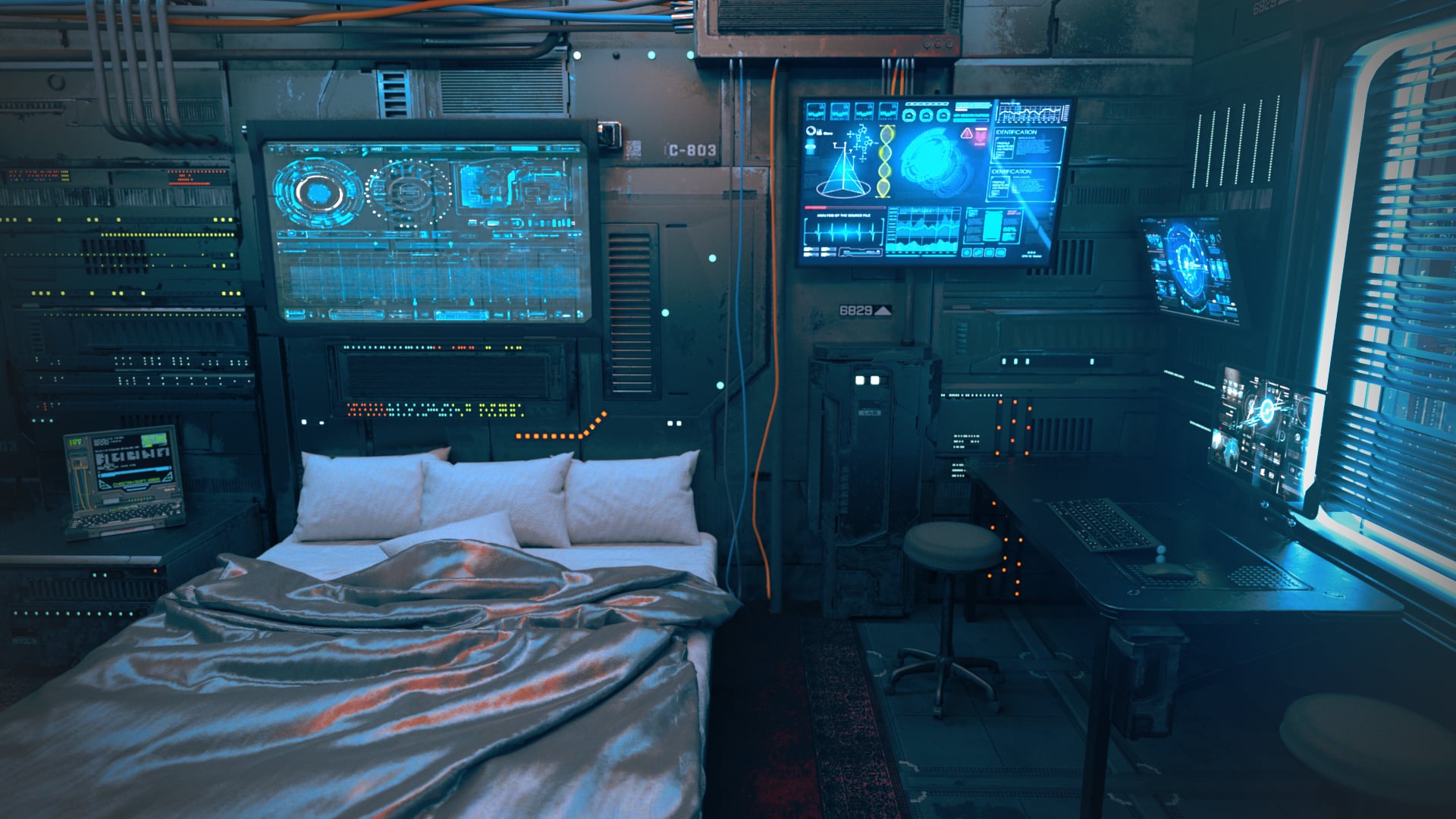 Polish Cyber Hacker Bedroom | Daz 3D