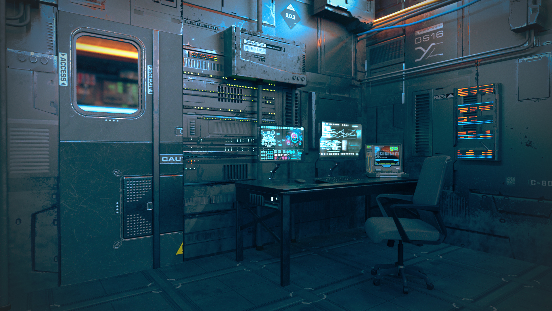 Polish Cyber Hacker Bedroom | Daz 3D