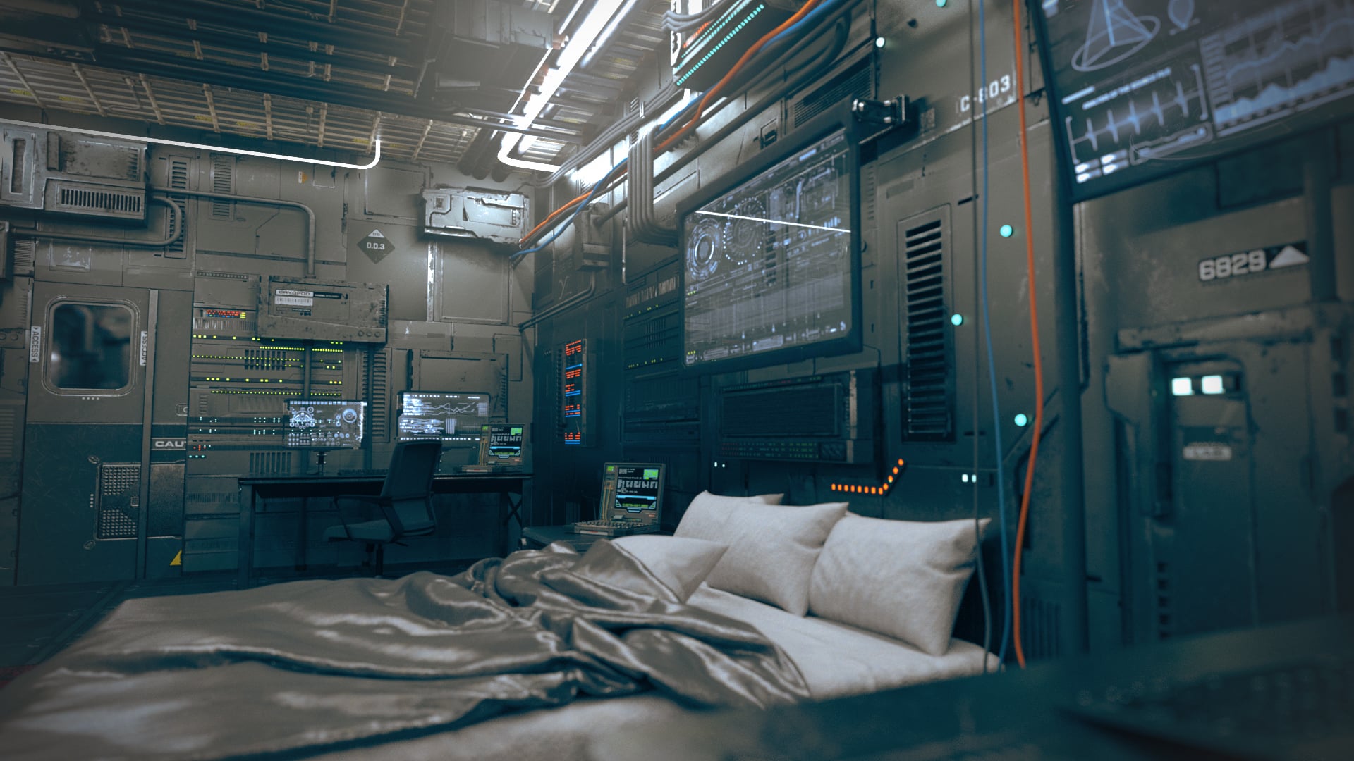 Polish Cyber Hacker Bedroom | Daz 3D