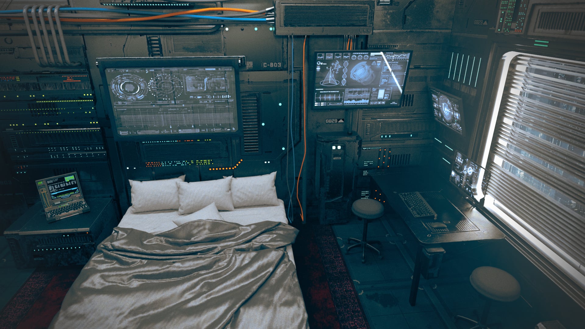 Polish Cyber Hacker Bedroom | Daz 3D