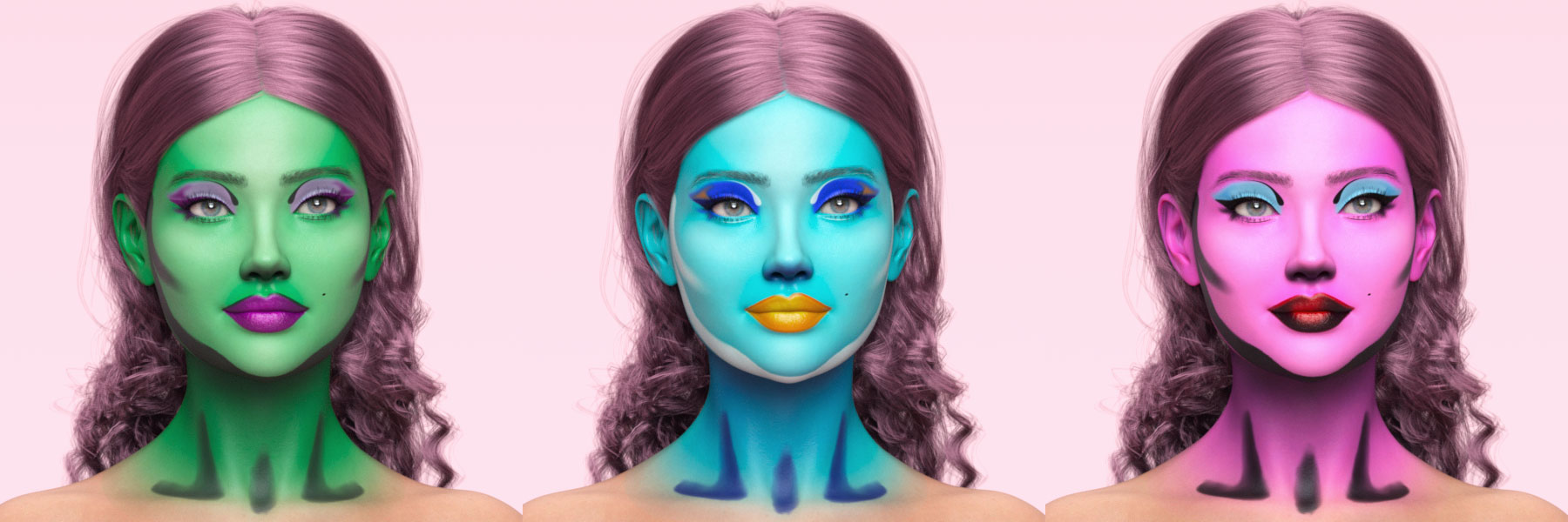 Pop Beauty LIE Makeup for Genesis 9 | Daz 3D