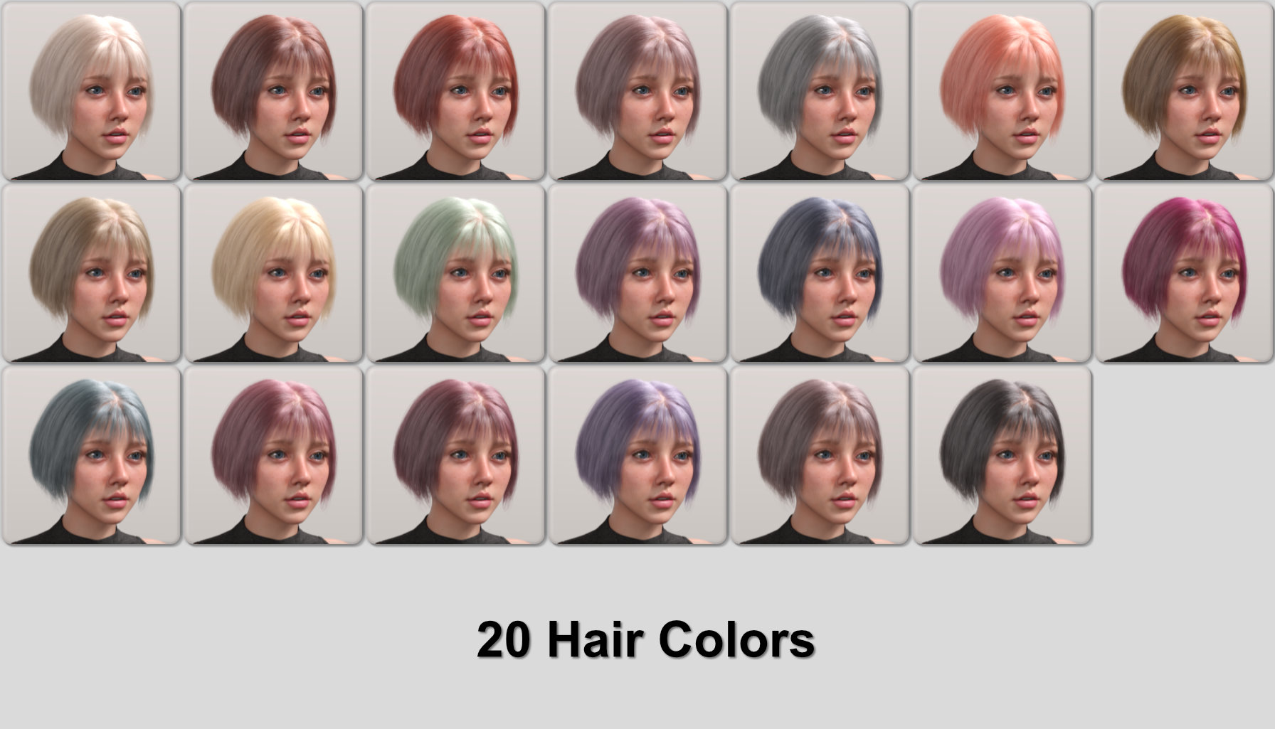 dForce AK Enthusiastic Hair for Genesis 9 | Daz 3D