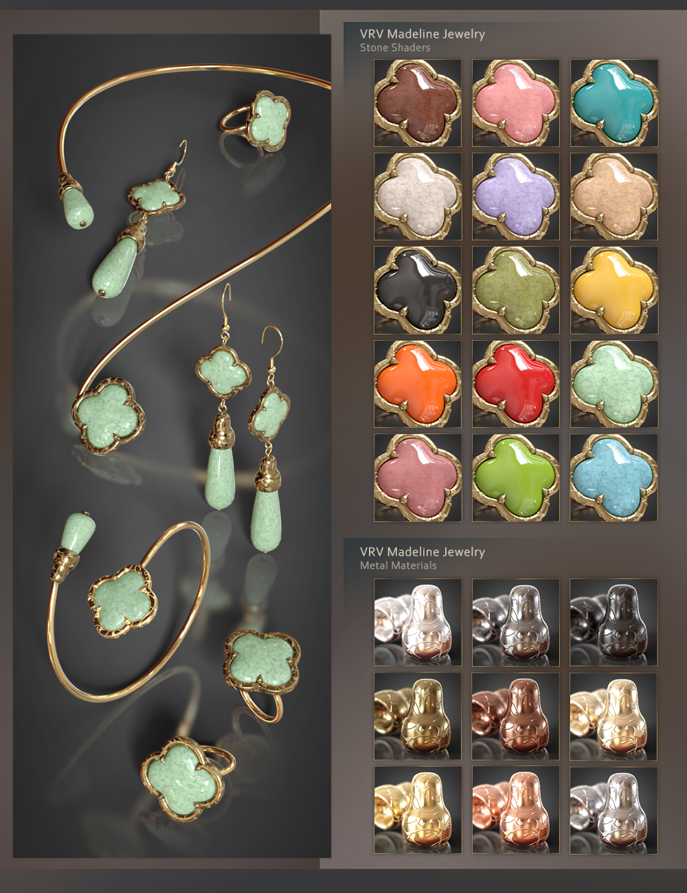 Addy Madeline and VRV Madeline Jewelry Bundle | Daz 3D