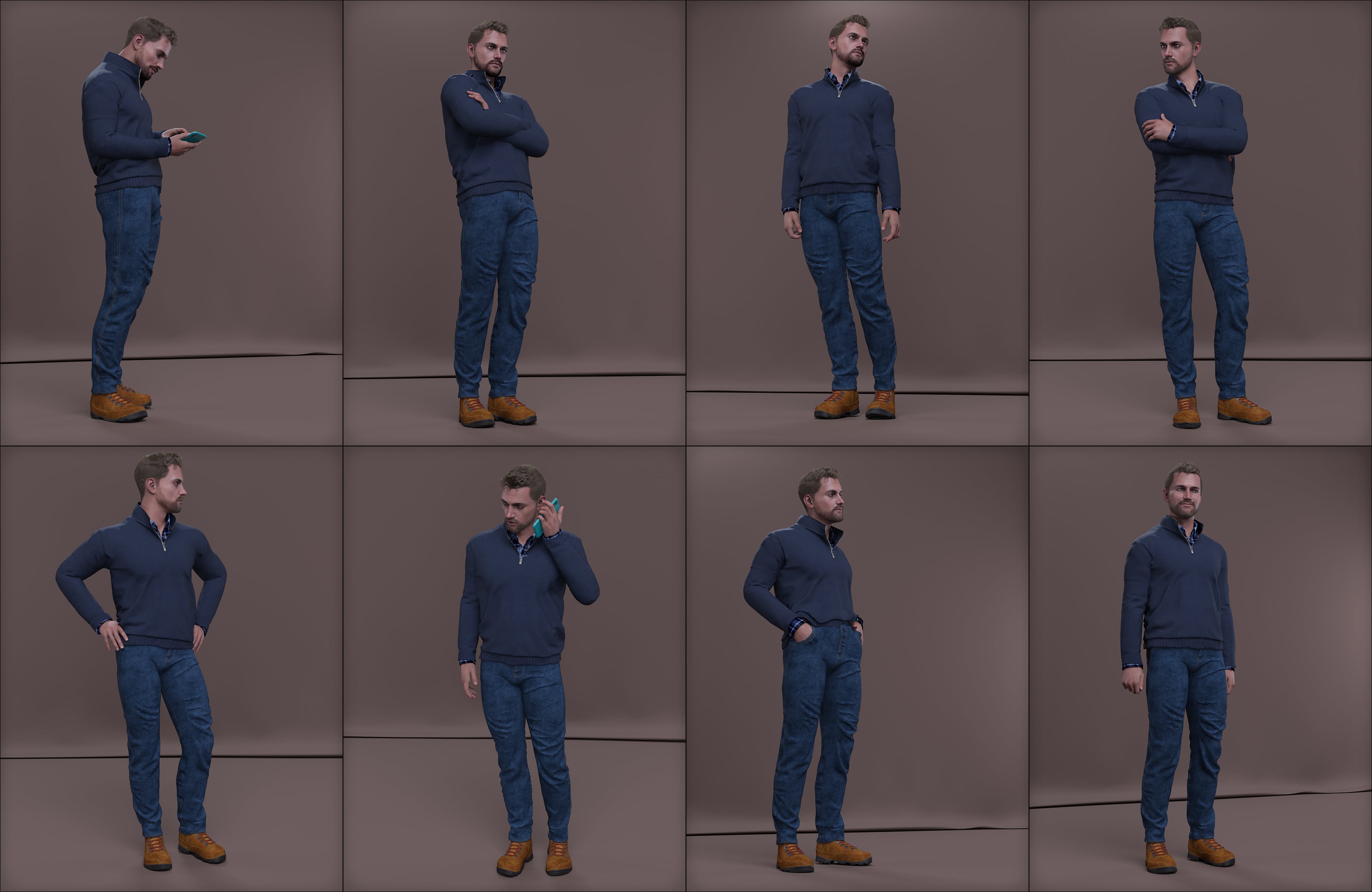 Everyday Casual Standing Poses | Daz 3D
