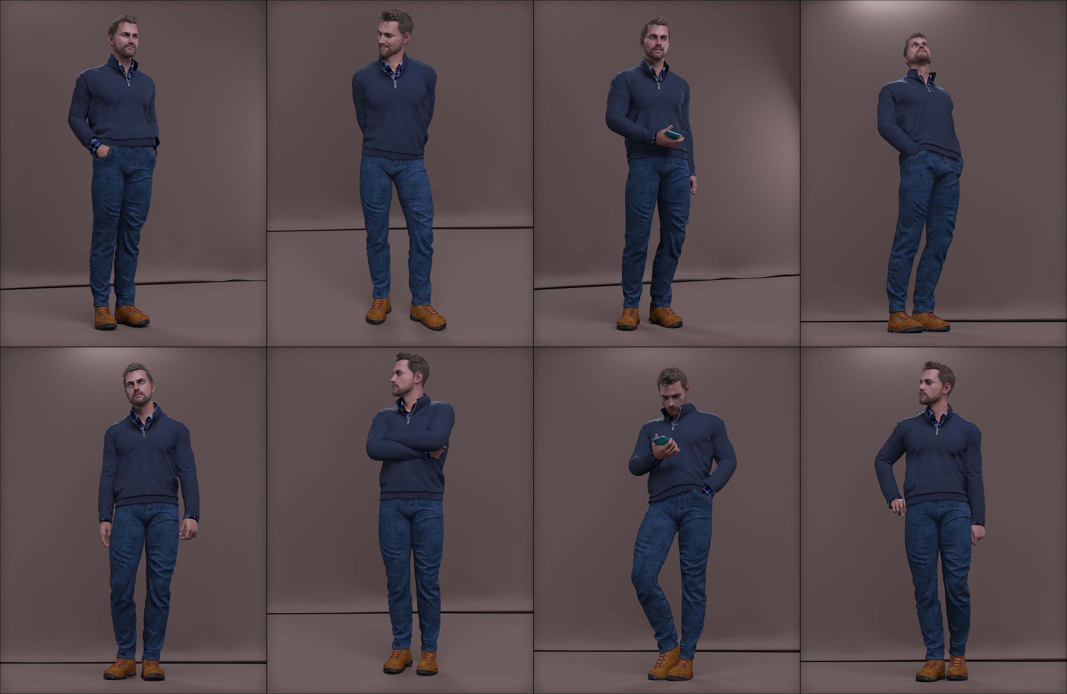 Everyday Casual Standing Poses | Daz 3D