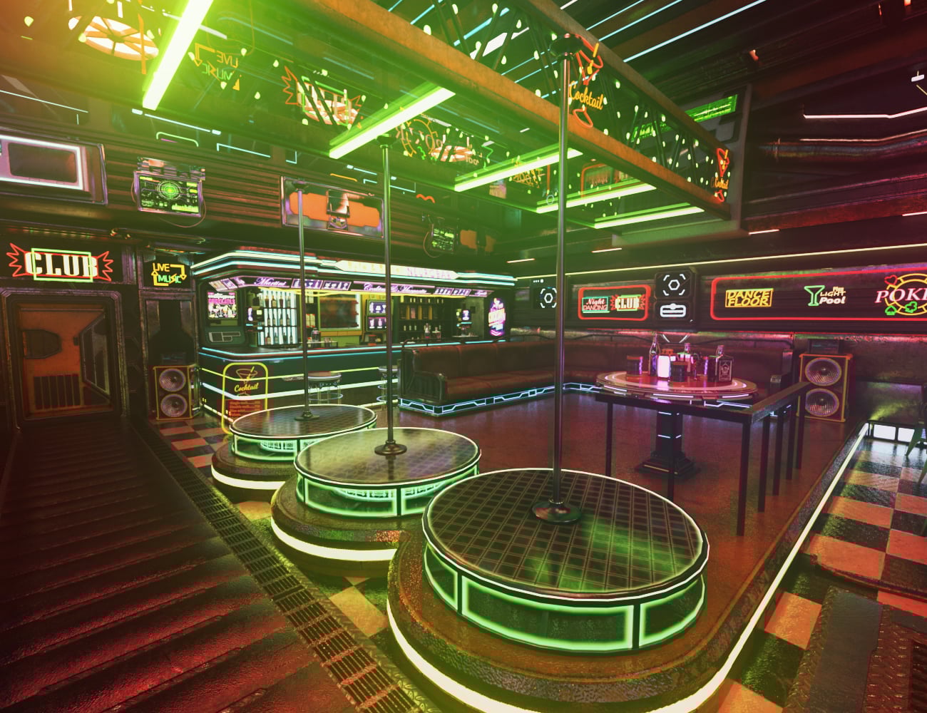 XI Cyber Club | Daz 3D