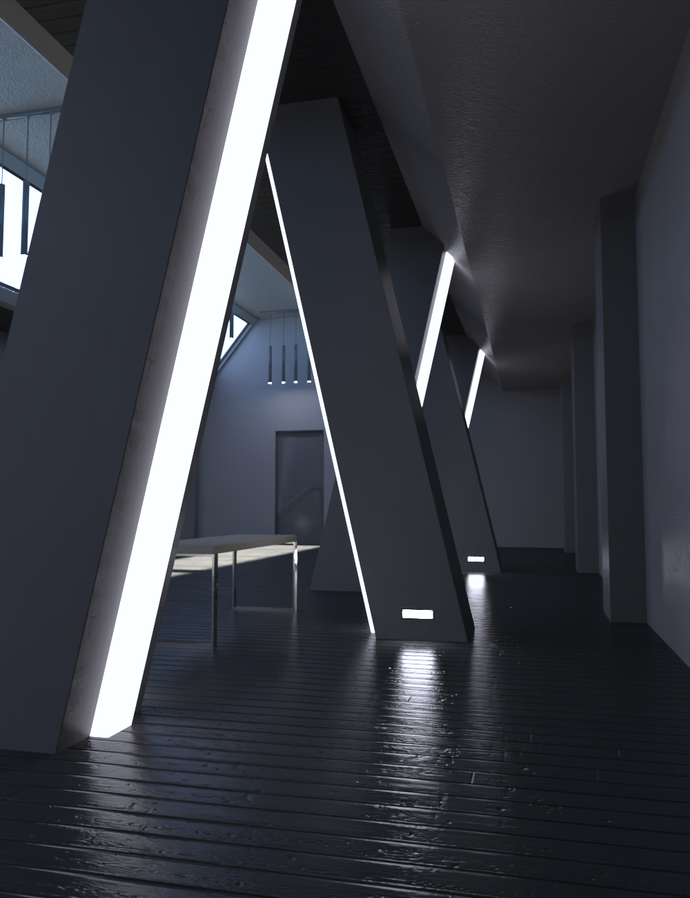 Future Minimalist Hall | Daz 3D